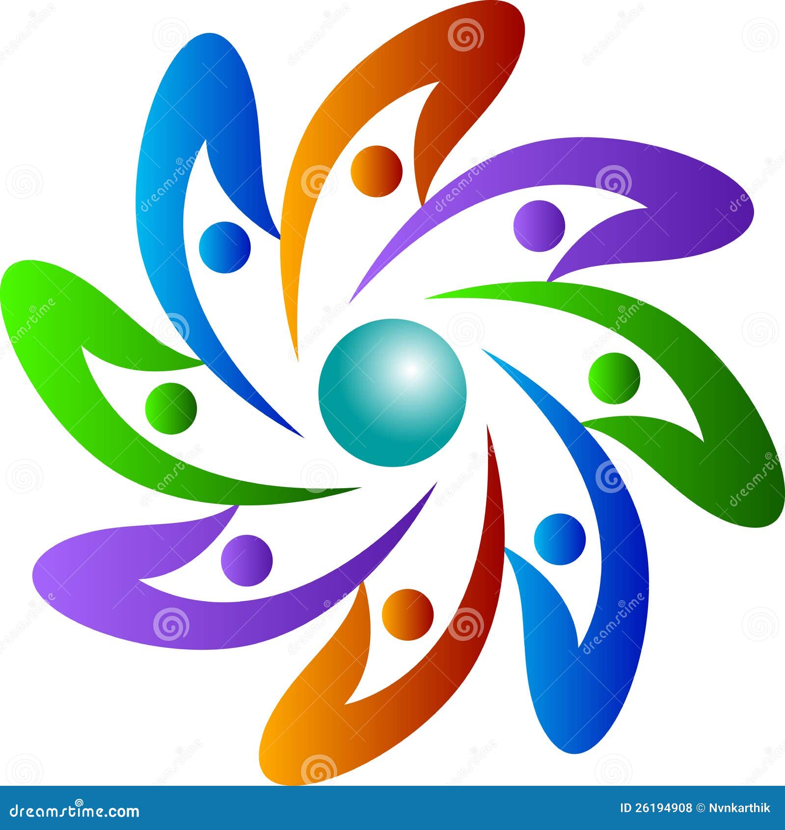 People rotation logo stock vector. Illustration of friendship - 26194908