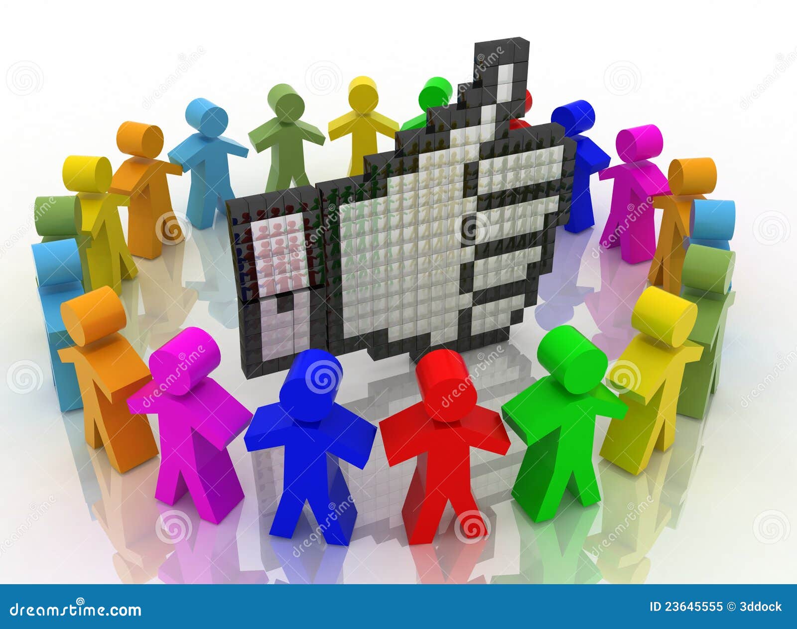 People Round The Form Of Hand Royalty-Free Stock Photography ...