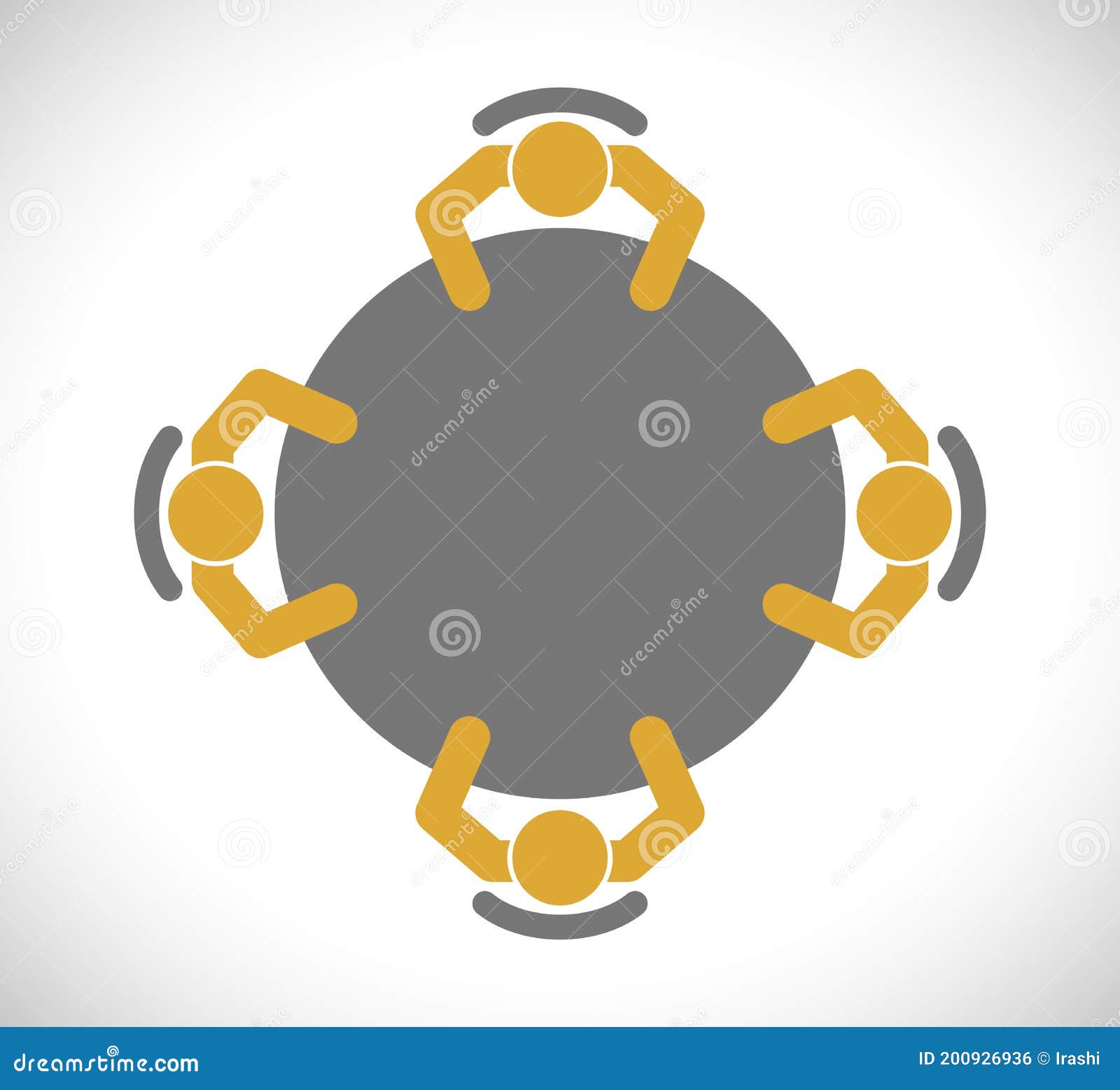 People round table stock vector. Illustration of people - 200926936