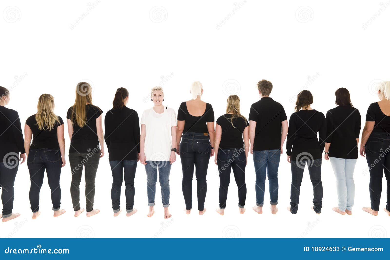 People in a row stock image. Image of occupation, expertise - 18924633