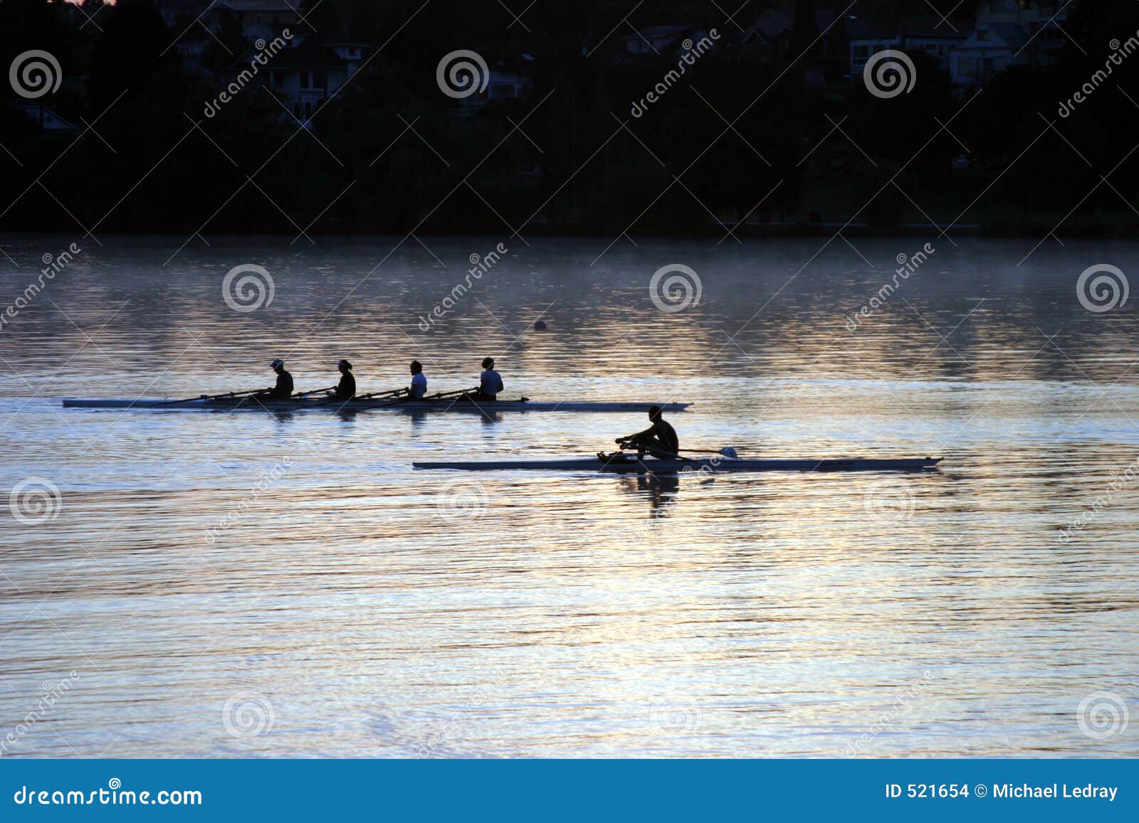 People rowing at sunrise stock photo. Image of racing, washington - 521654