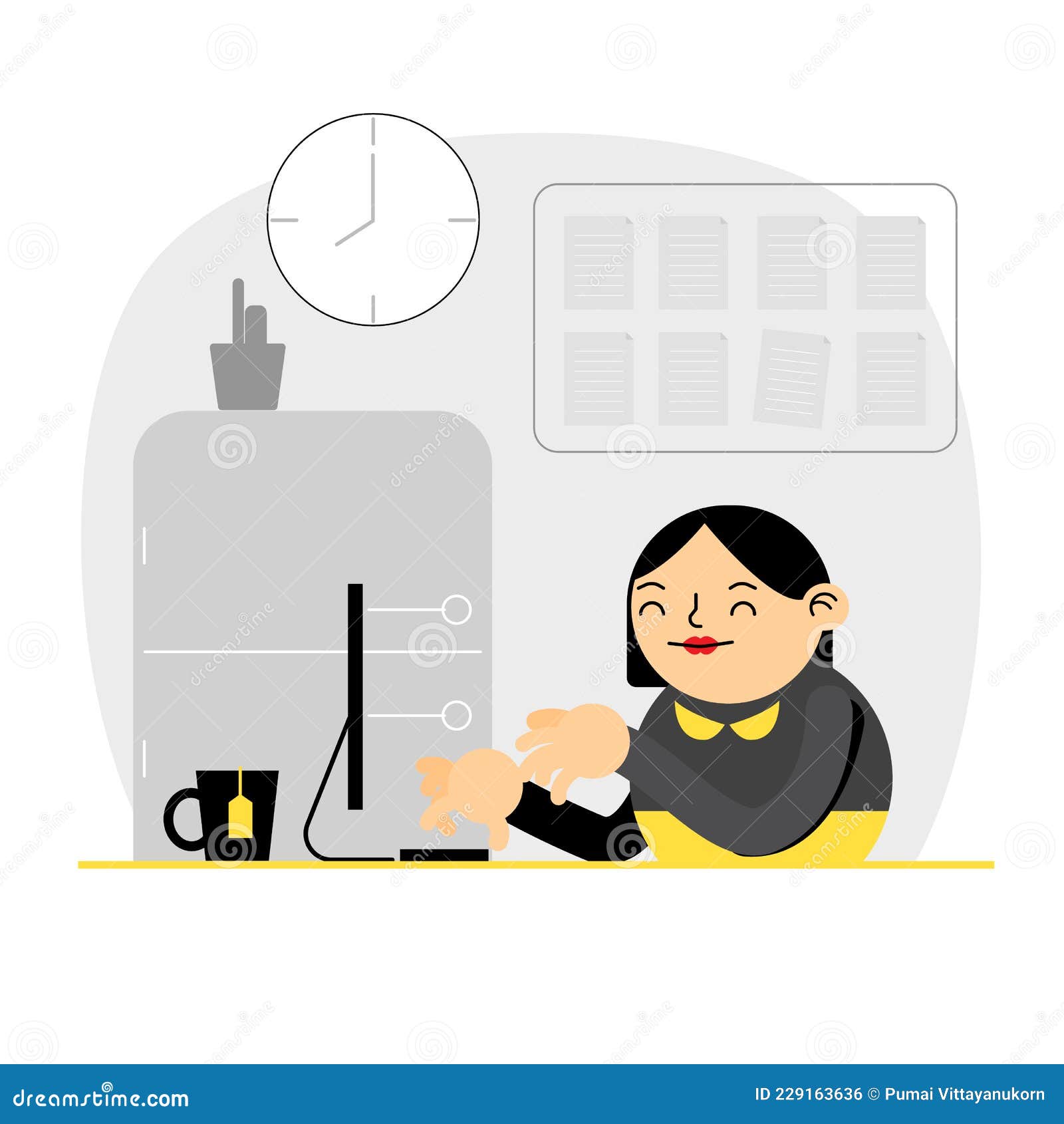 People Run Follow on Way Leader Draw Stock Vector - Illustration of ...