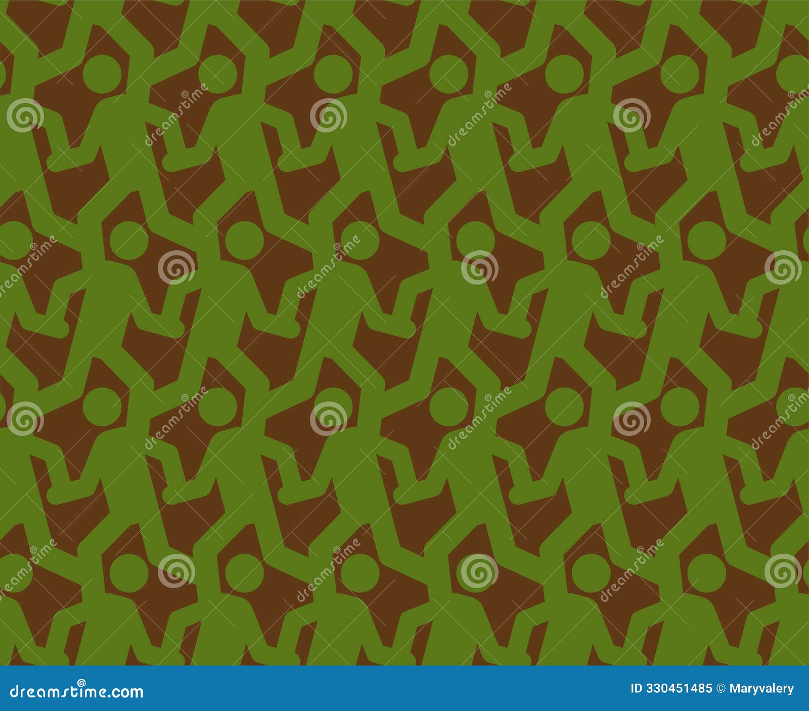 People Run Military Pattern. People Walking Army Background. Camouflage ...