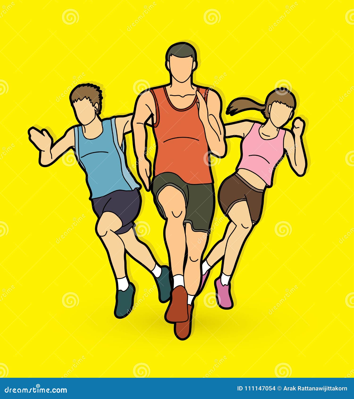 People Run, Runner, Marathon Running, Team Work Running, Group of ...