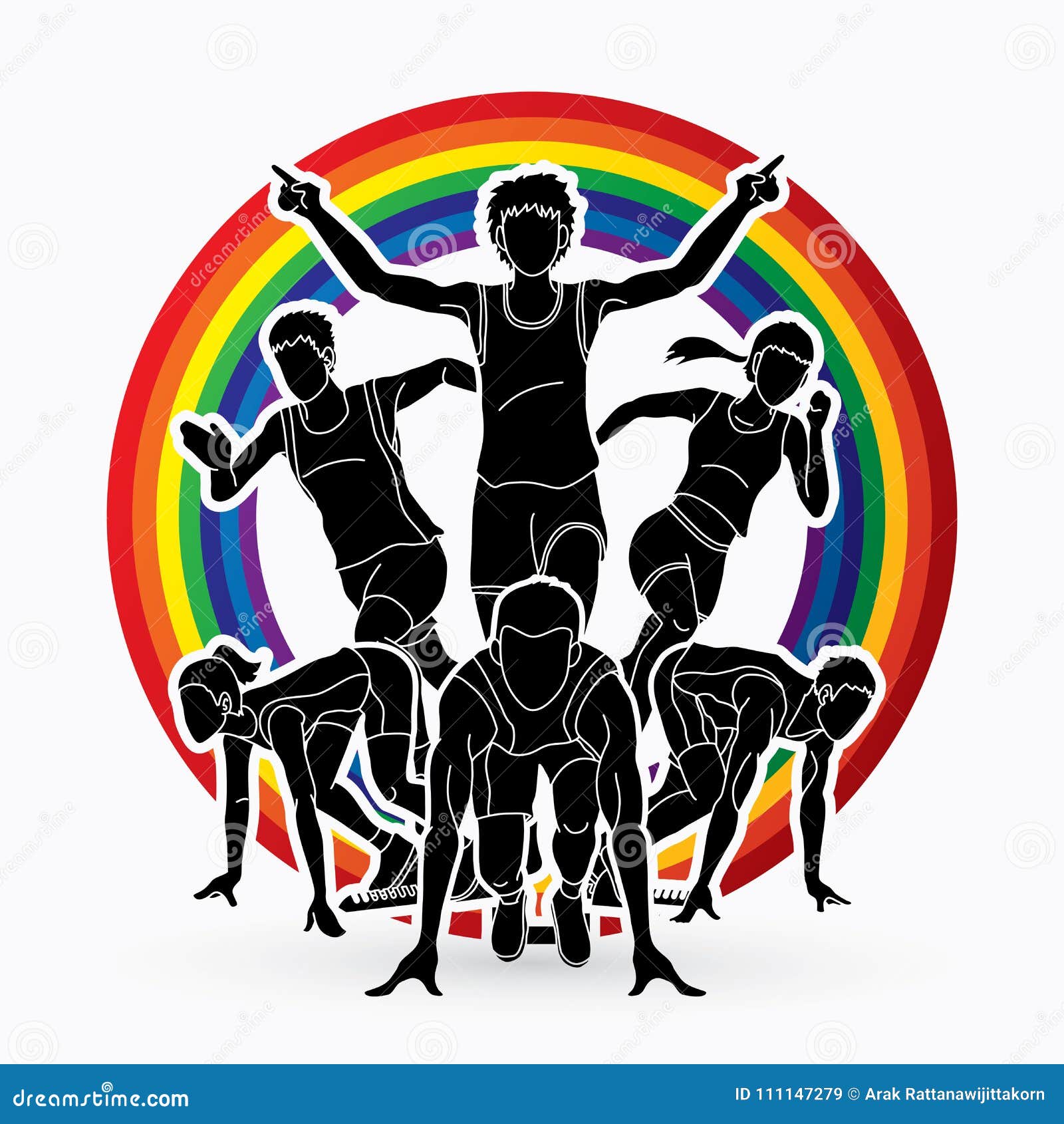 People Run, Runner, Marathon Running, Team Work Running, Group of ...