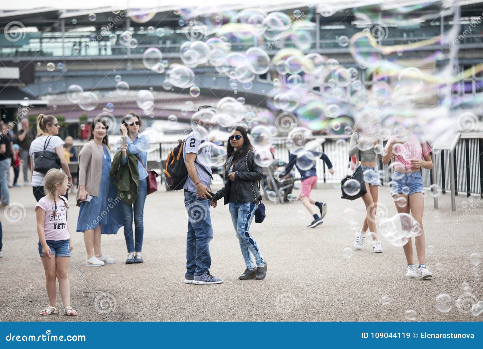 People Run through Soap Bubbles Editorial Stock Image - Image of ring ...