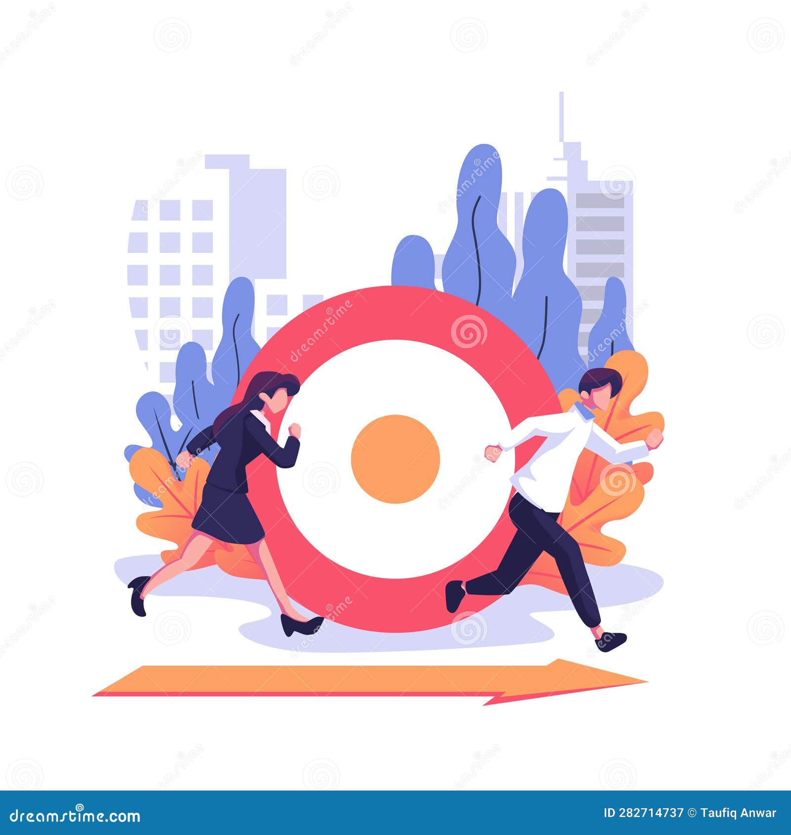 Brain And Targets Cartoon Vector | CartoonDealer.com #114957127