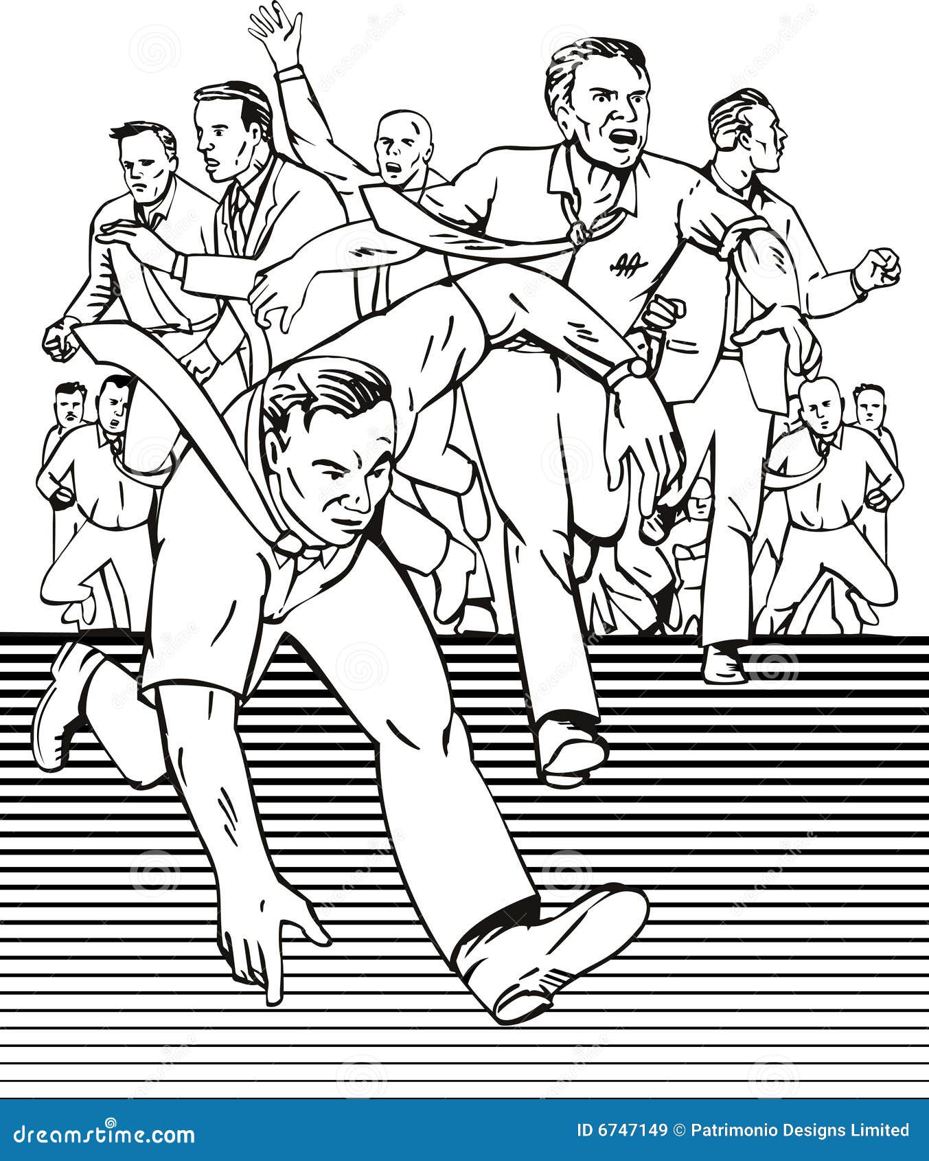 Scared People Running Clipart