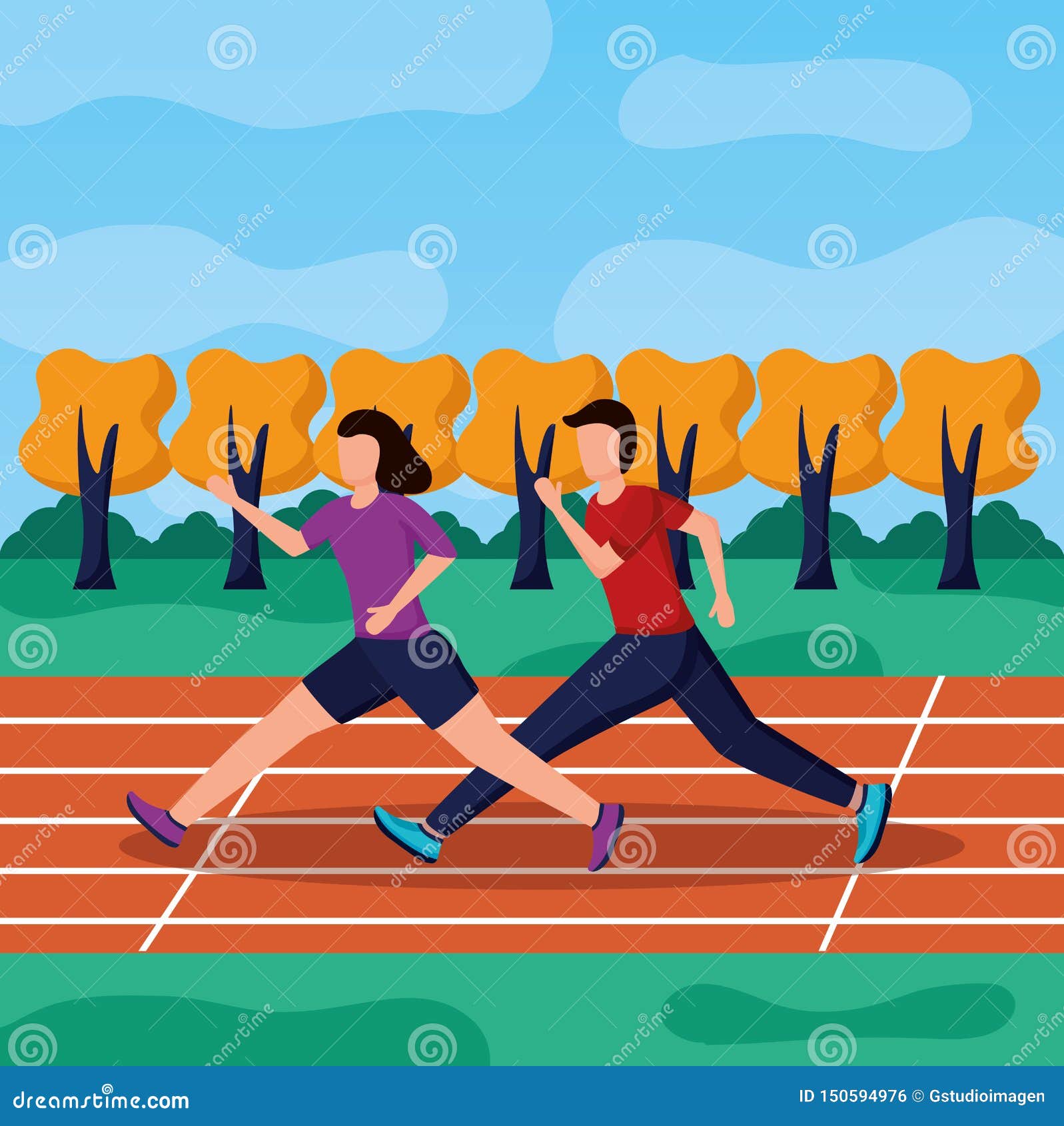 People running activity stock illustration. Illustration of fitness - 150594976