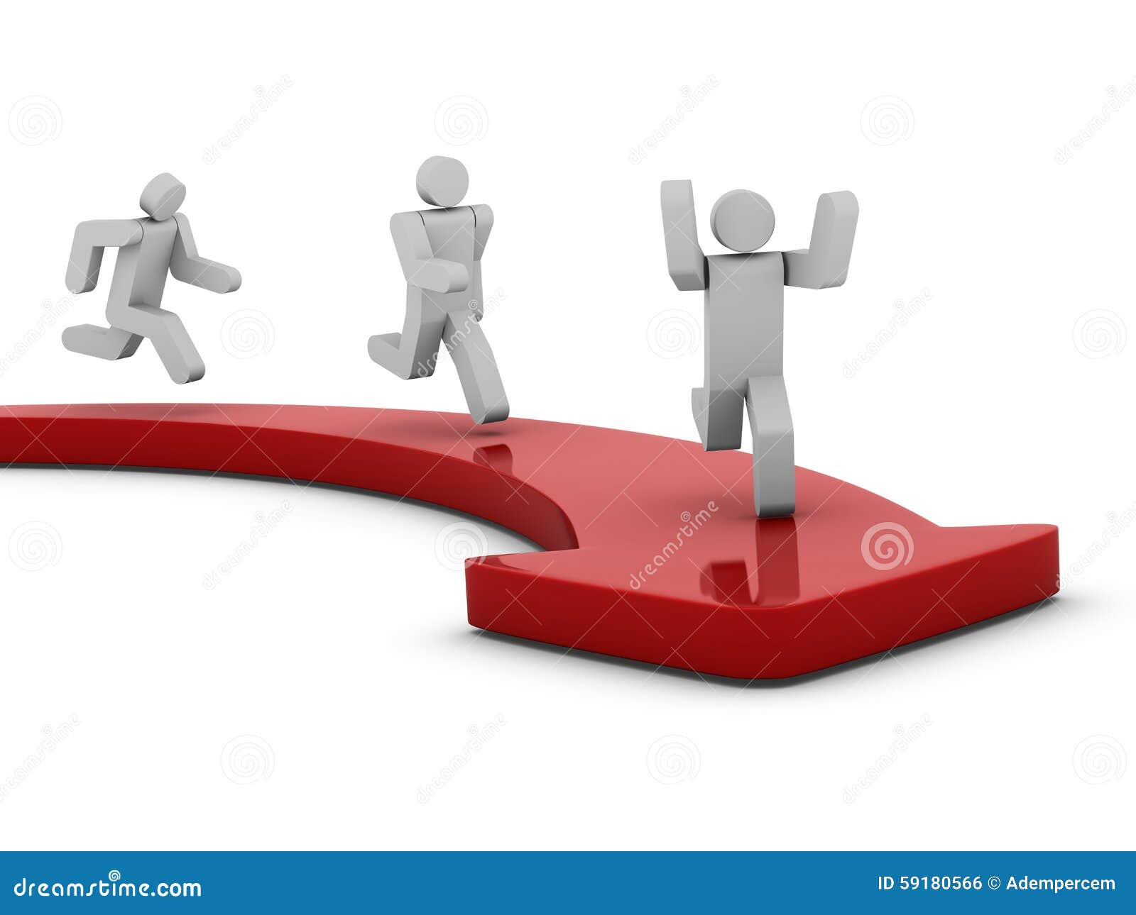 People running on arrow stock illustration. Illustration of winner ...