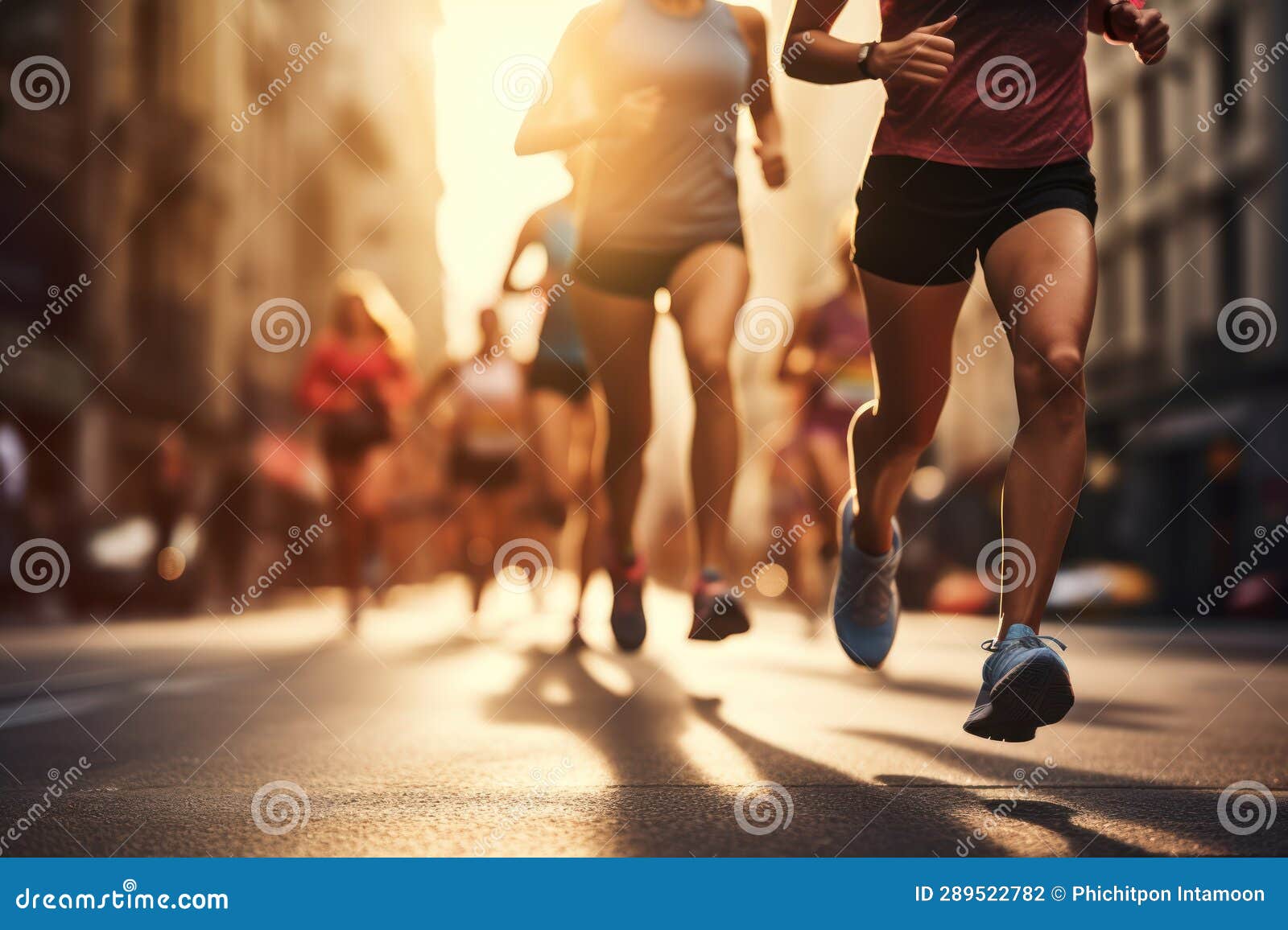People Running in the City . Generative AI Stock Photo - Image of ...