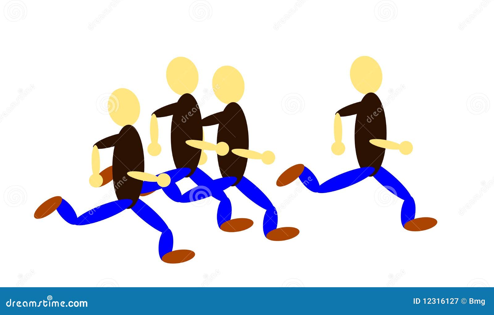 People running comic stock illustration. Illustration of graphic - 12316127