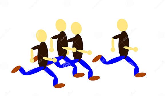 People running comic stock illustration. Illustration of graphic - 12316127