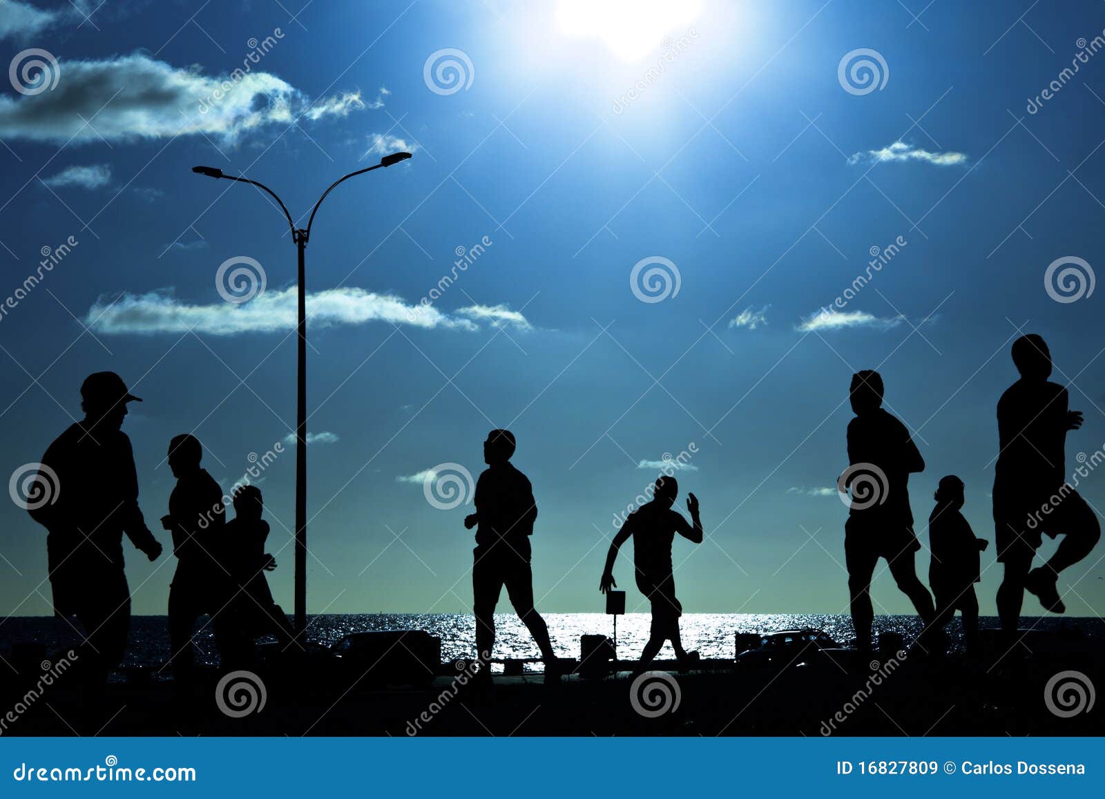 People Running into the Sunset Stock Image - Image of girl, outdoors ...