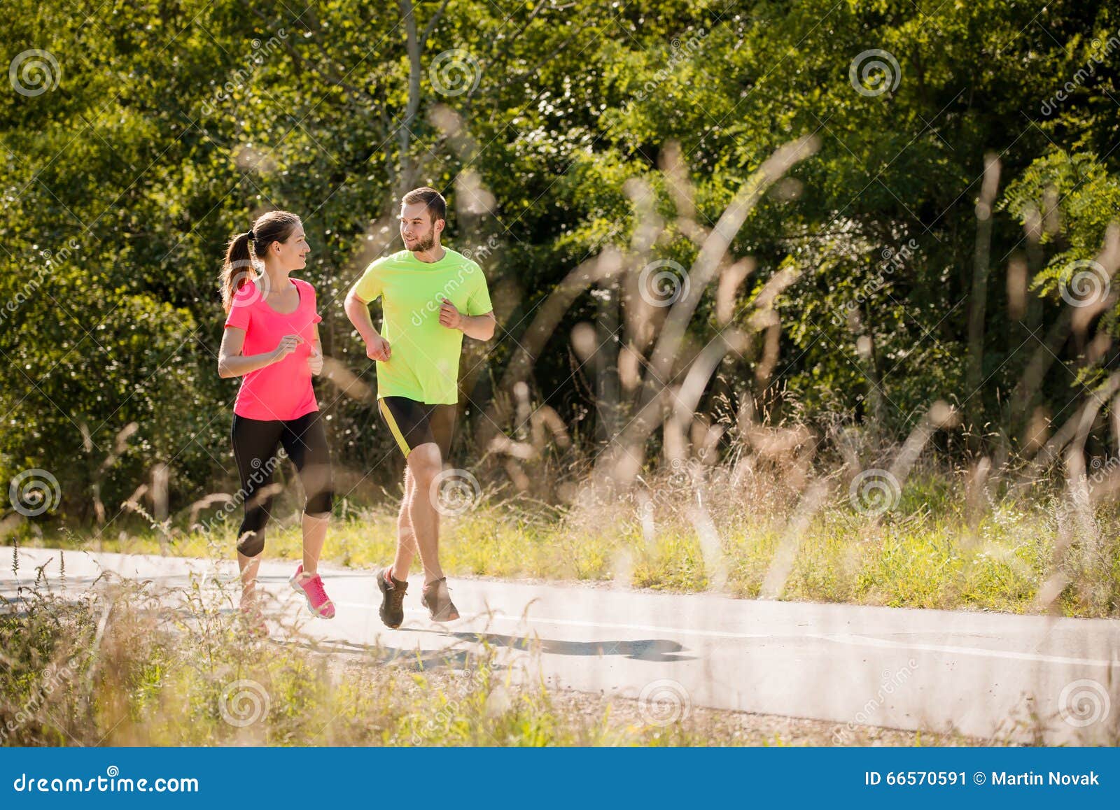 People Running and Talking Together Stock Image - Image of authentic ...