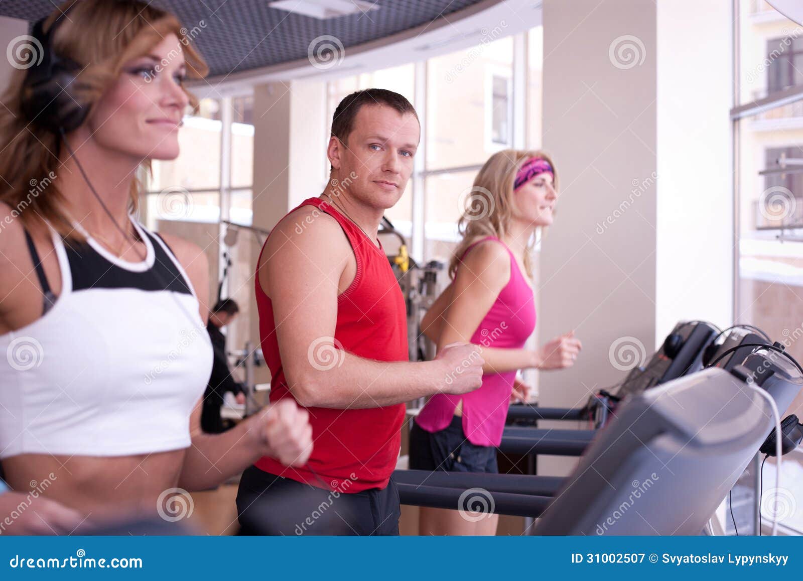 People Running on Treadmill Stock Image - Image of physical, exercise ...