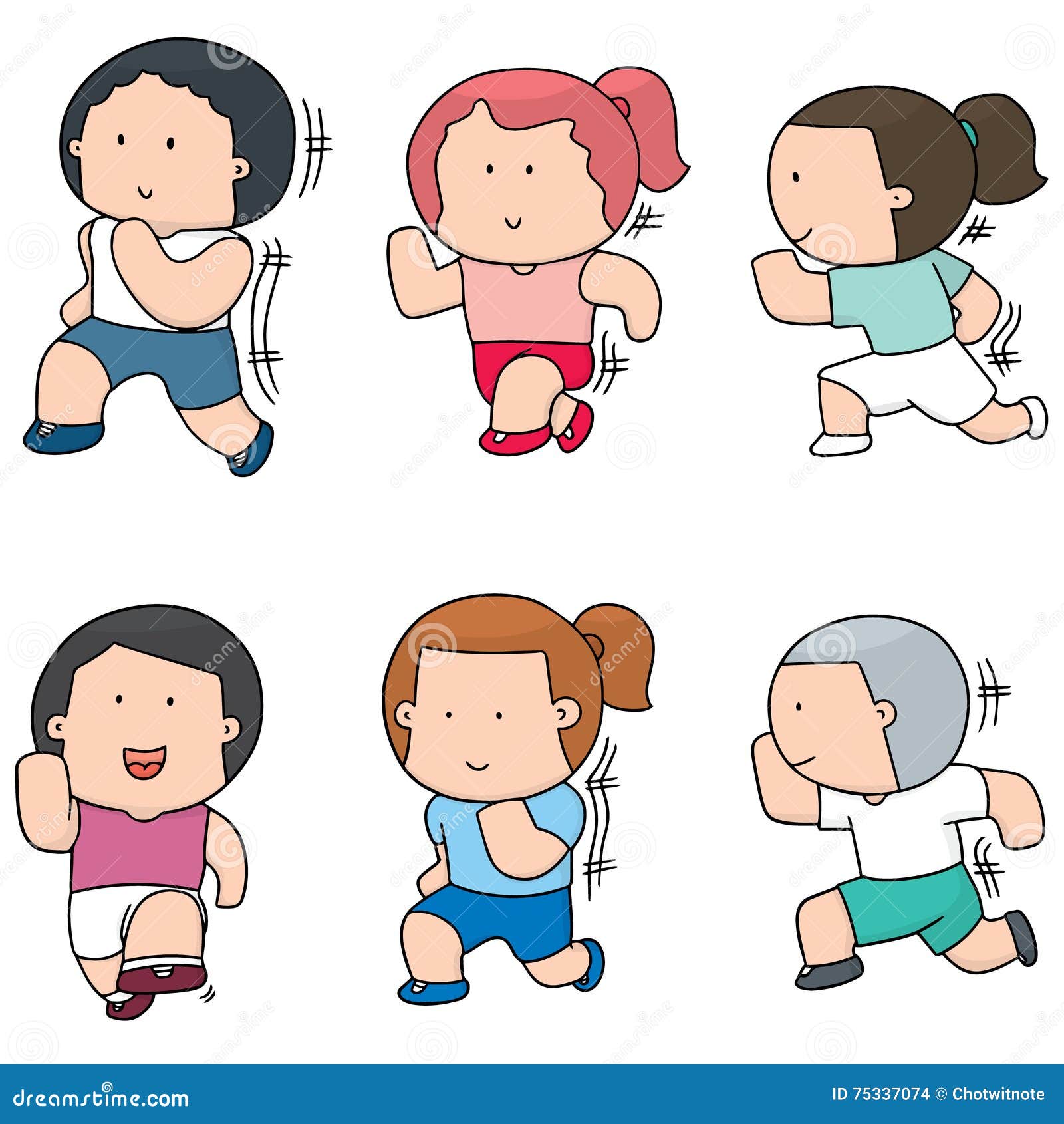 People running stock vector. Illustration of design, cartoon - 75337074