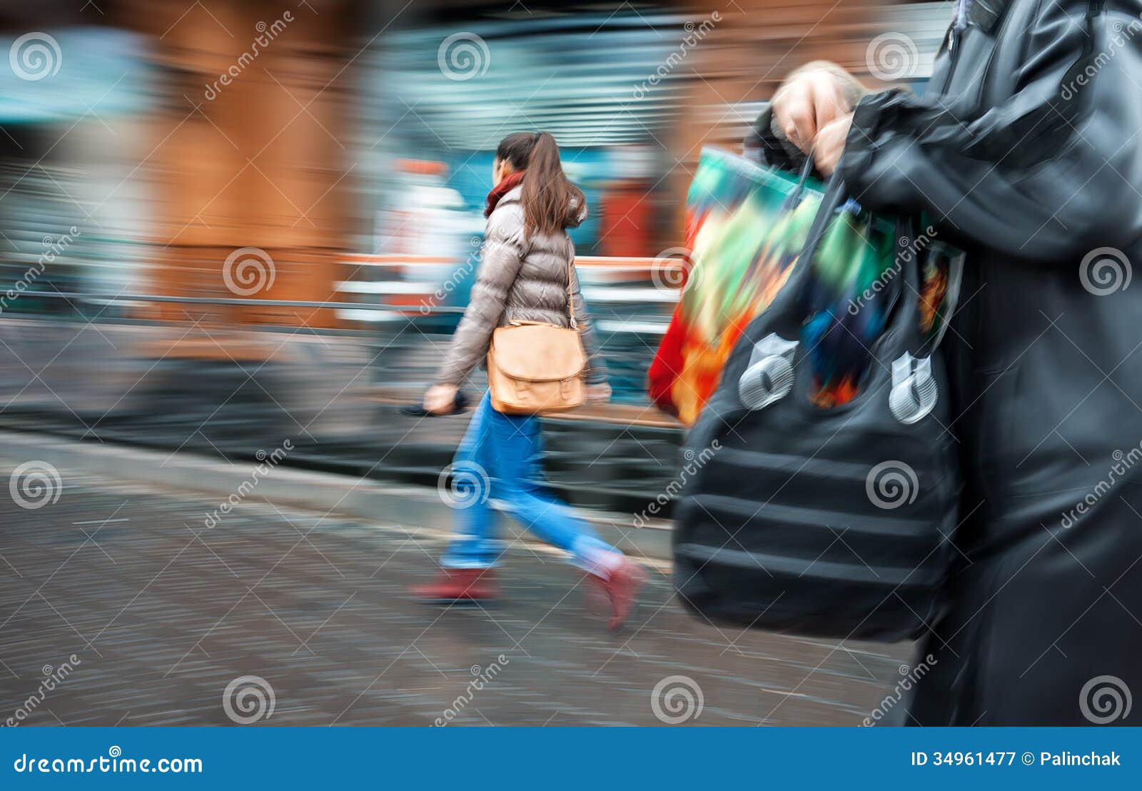People at Rush Hour Walking in the Street Stock Image - Image of human ...