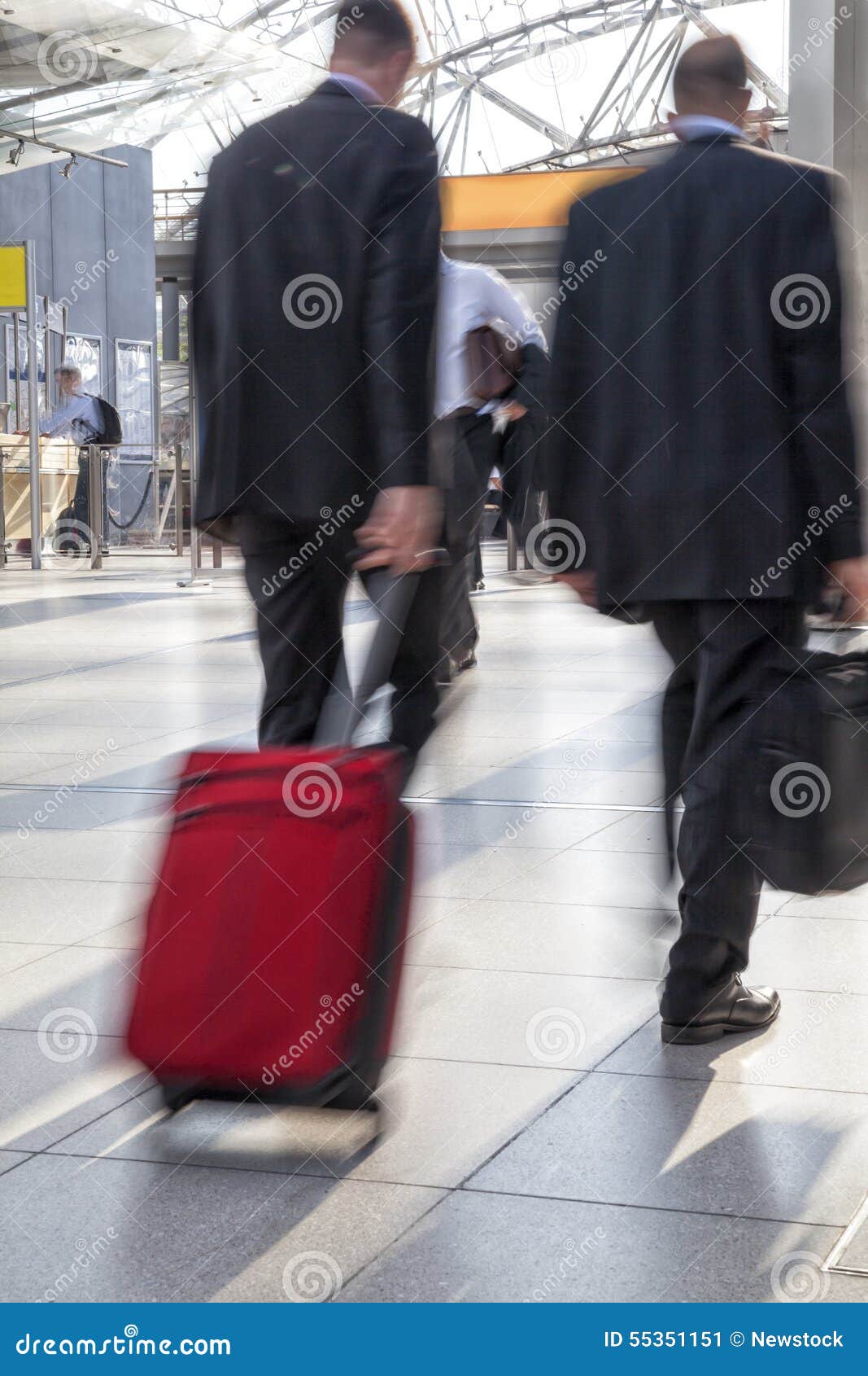 People Rushing through Corridor, Motion Blur Stock Image - Image of ...