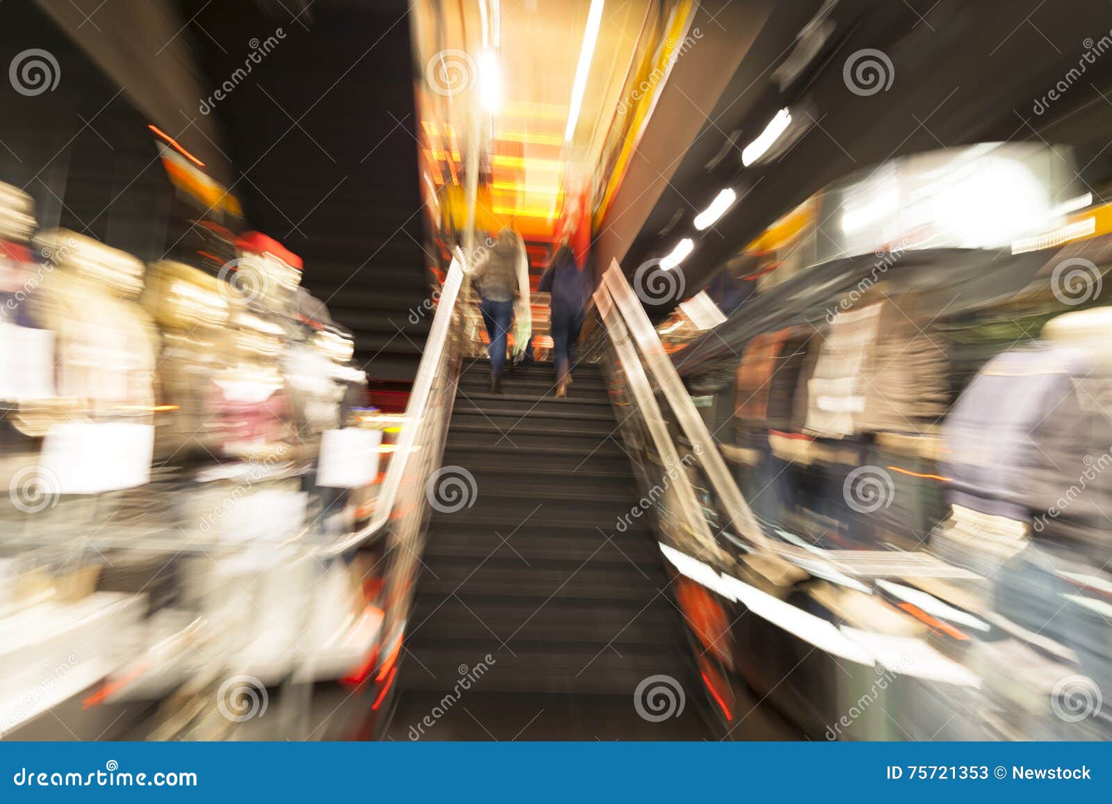 People Rushing through Corridor, Zoom Effect Stock Image - Image of ...