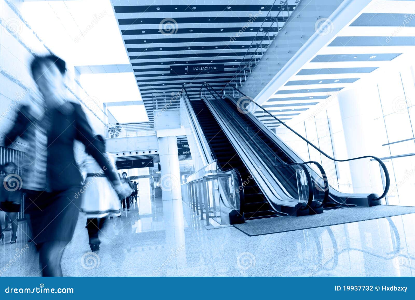 People Rushing on Escalator Stock Photo - Image of businesswoman ...