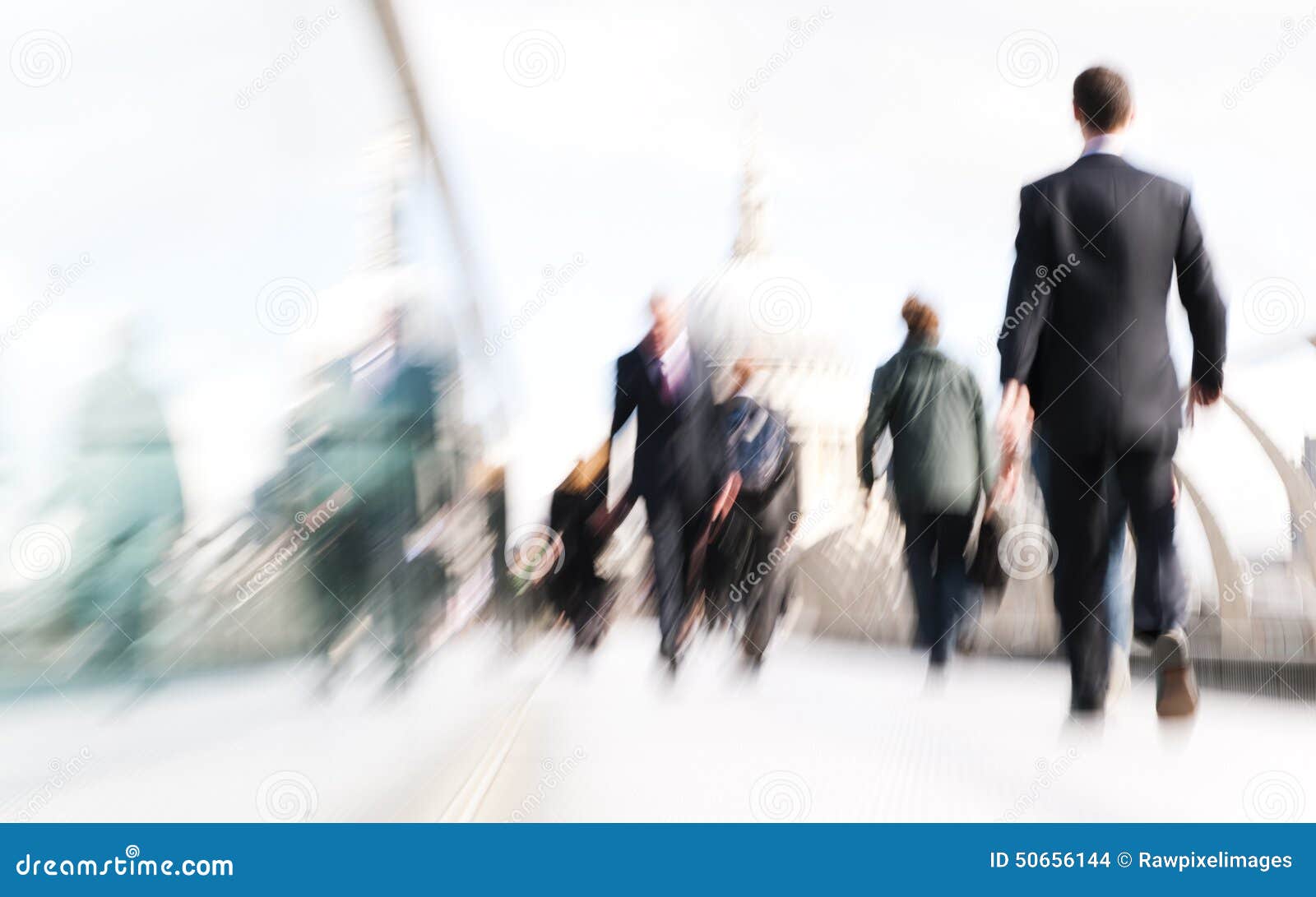 Man Guy People Rushing Step In Motion On Escalator In The Mall Building ...