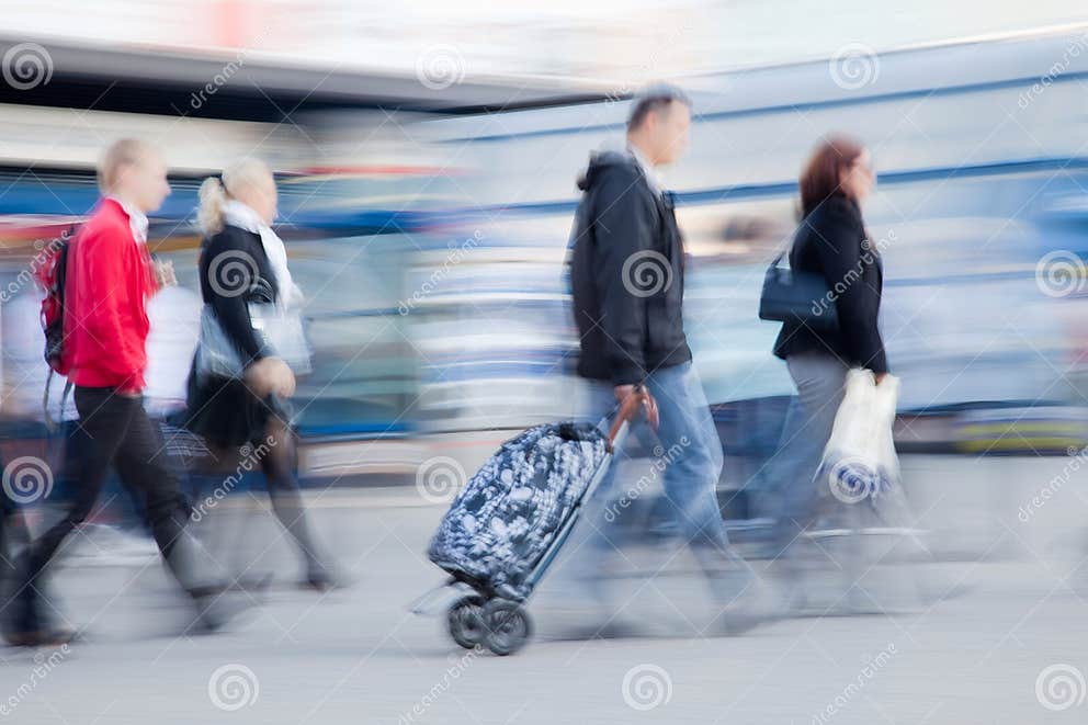 People rushing to work stock image. Image of arrival - 16365687