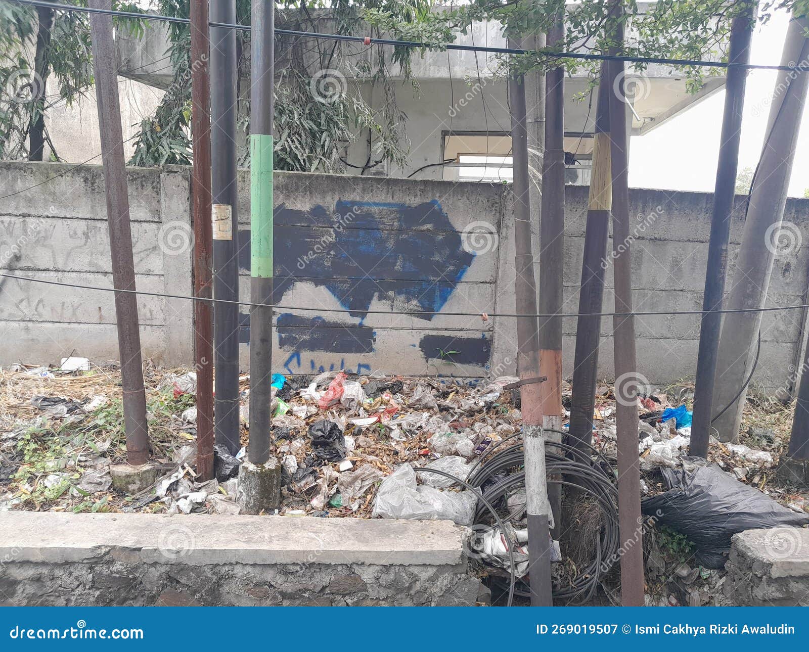Littering on the Side of Road. Stock Image - Image of construction ...