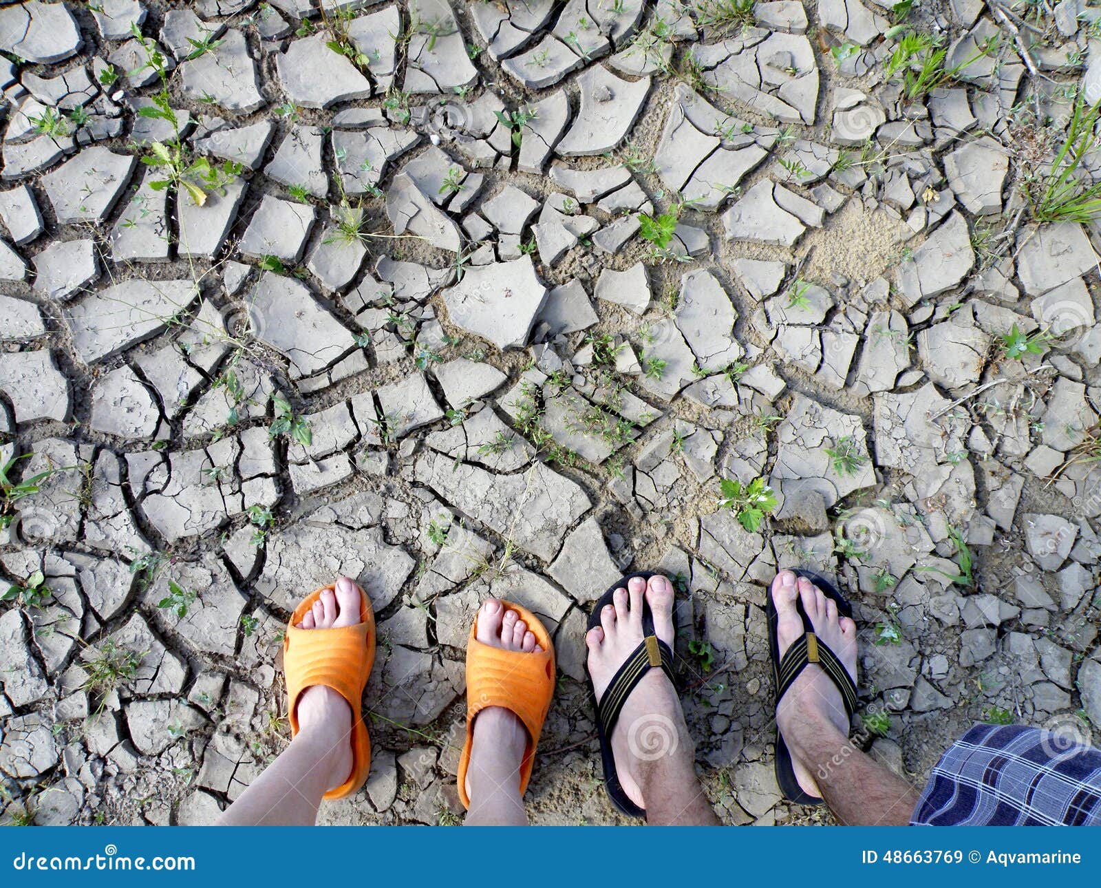 People S Feet on the Ground Cracked Soil Stock Image - Image of ...