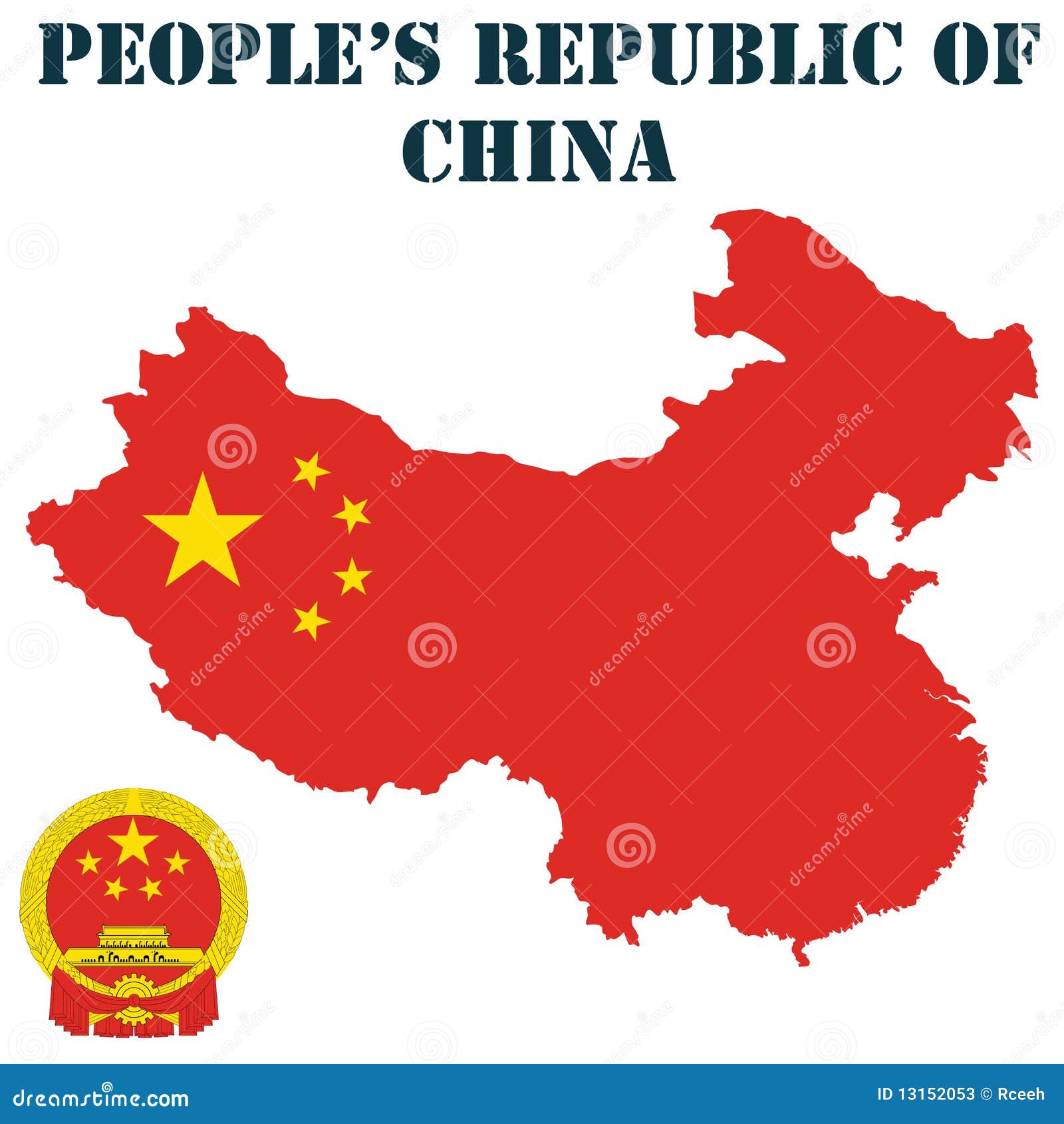 People s Republic of China stock vector. Illustration of land - 13152053