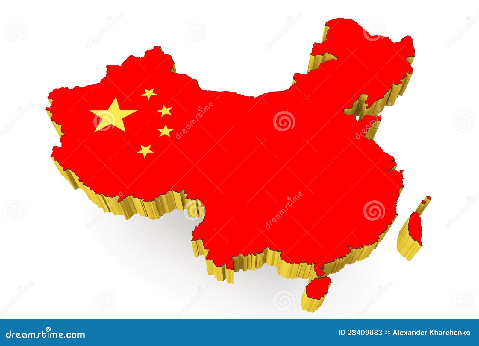 China Map Flag