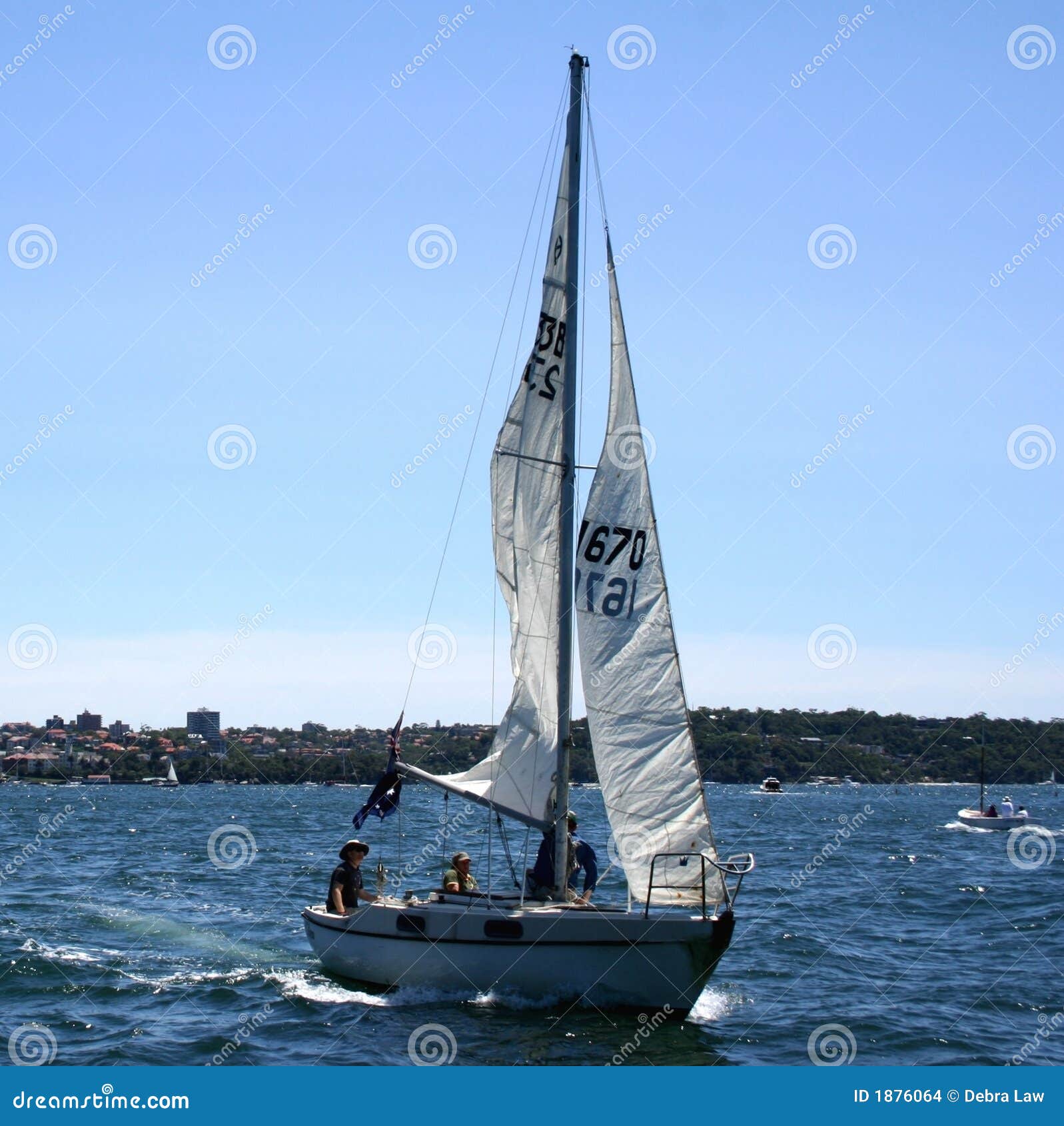 People Sailing Yacht in Sea Stock Photo - Image of harbour, sailboat ...