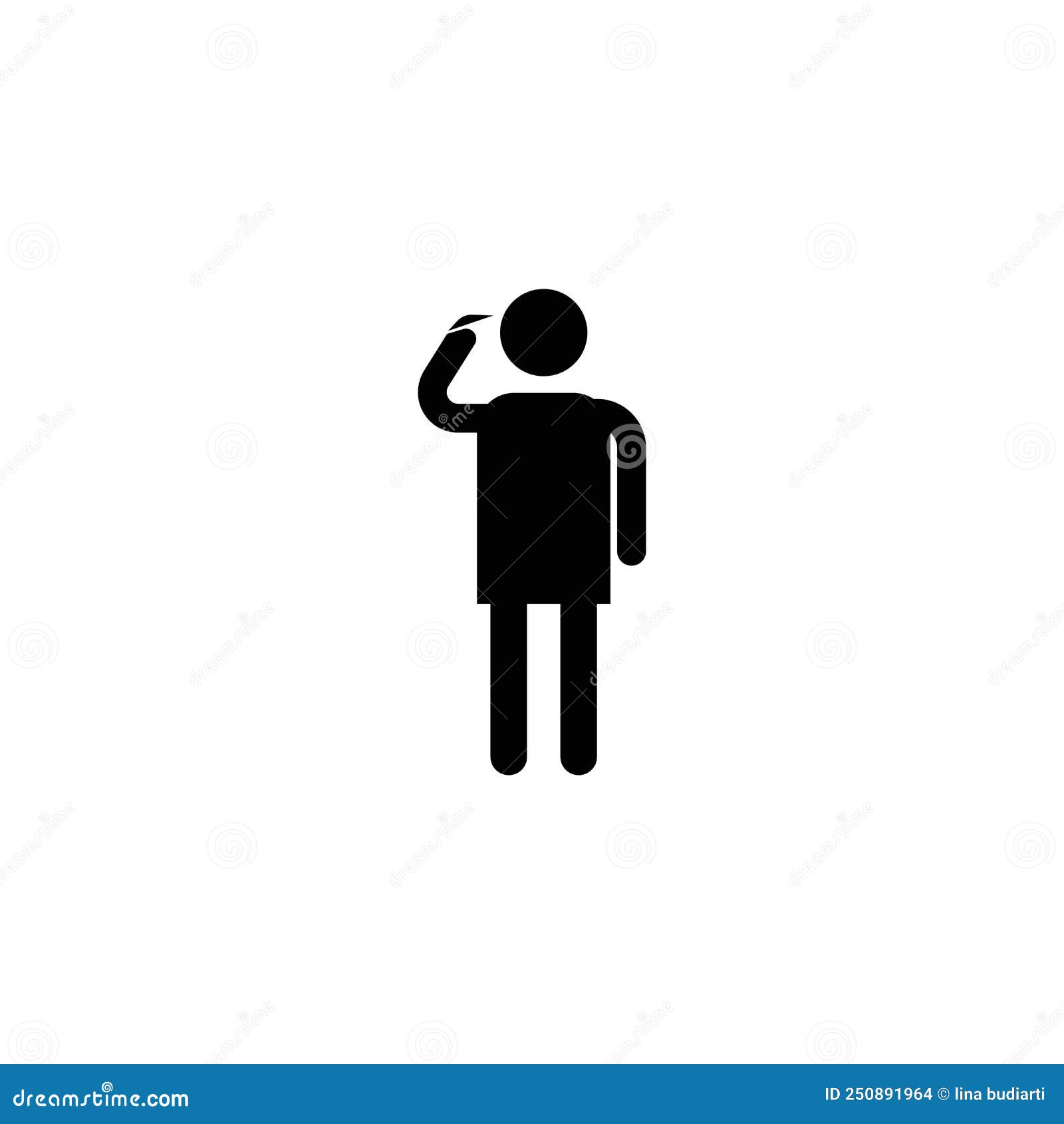 People salute icon stock vector. Illustration of worker - 250891964