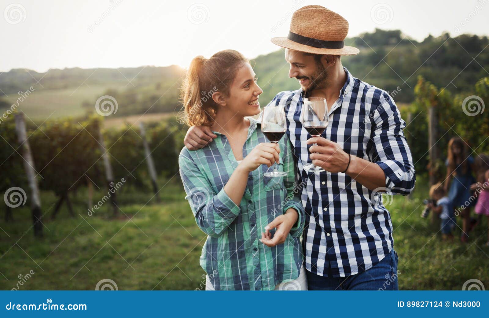 People Sampling and Tasting Wines in Vineyard Stock Photo - Image of ...