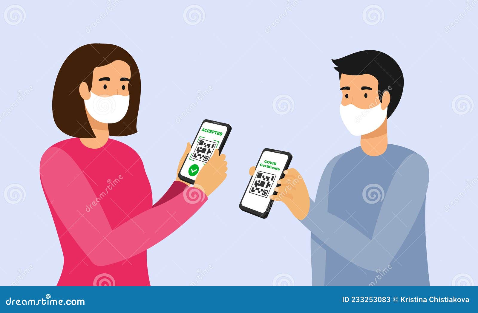 People Scanning QR Code On A Smartphone Screen Covid Certificate. On ...