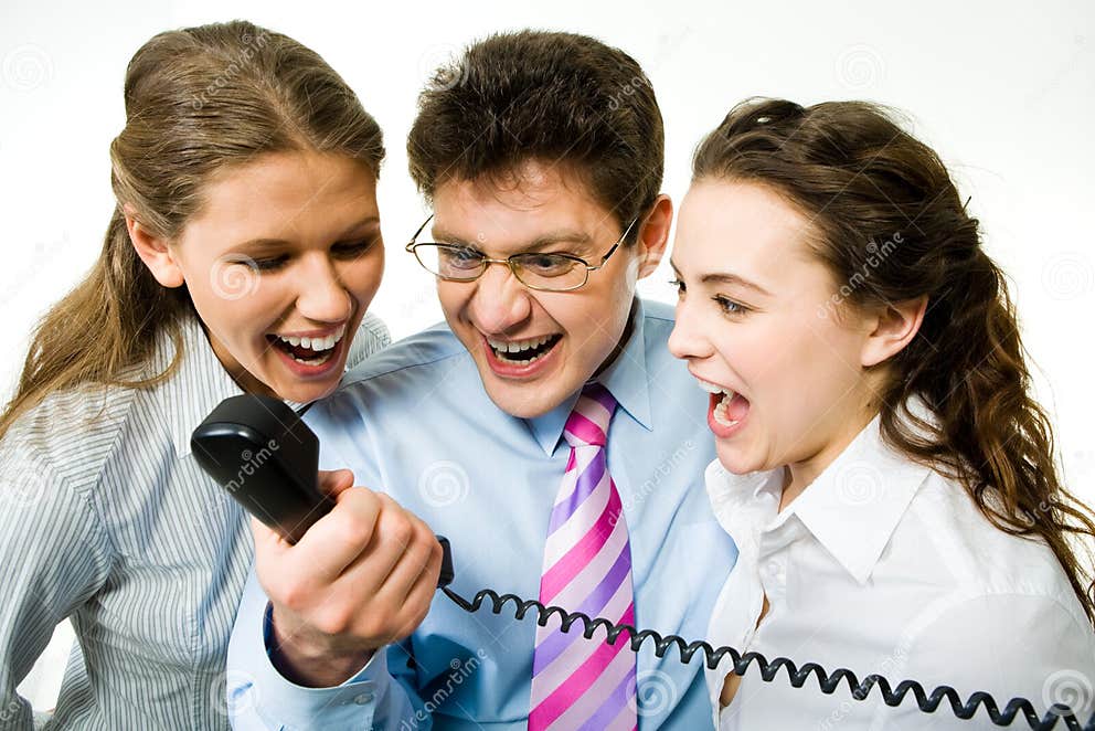 People screaming stock image. Image of employee, call - 5071287