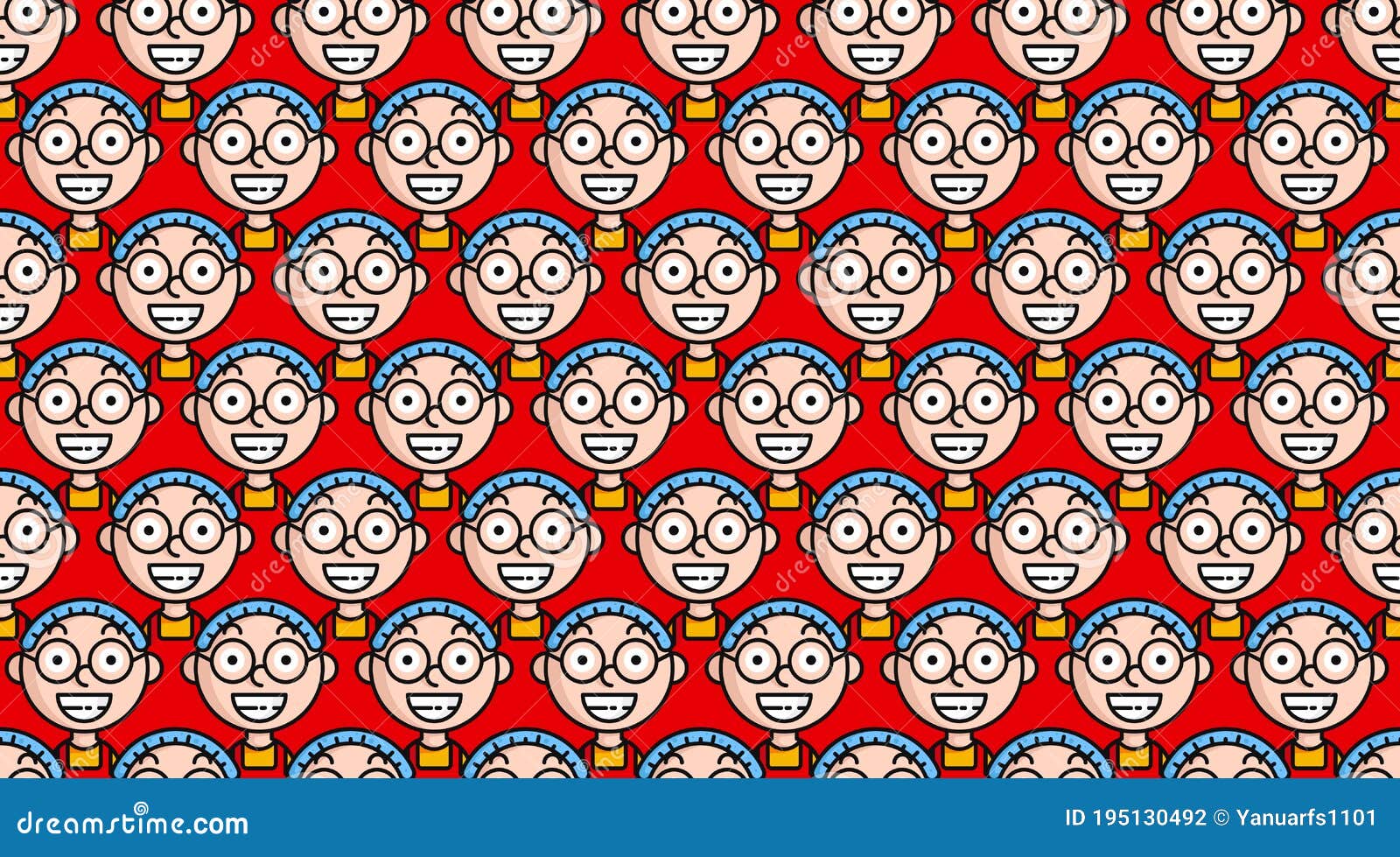 People Seamless Pattern Background Vector Stock Illustration ...