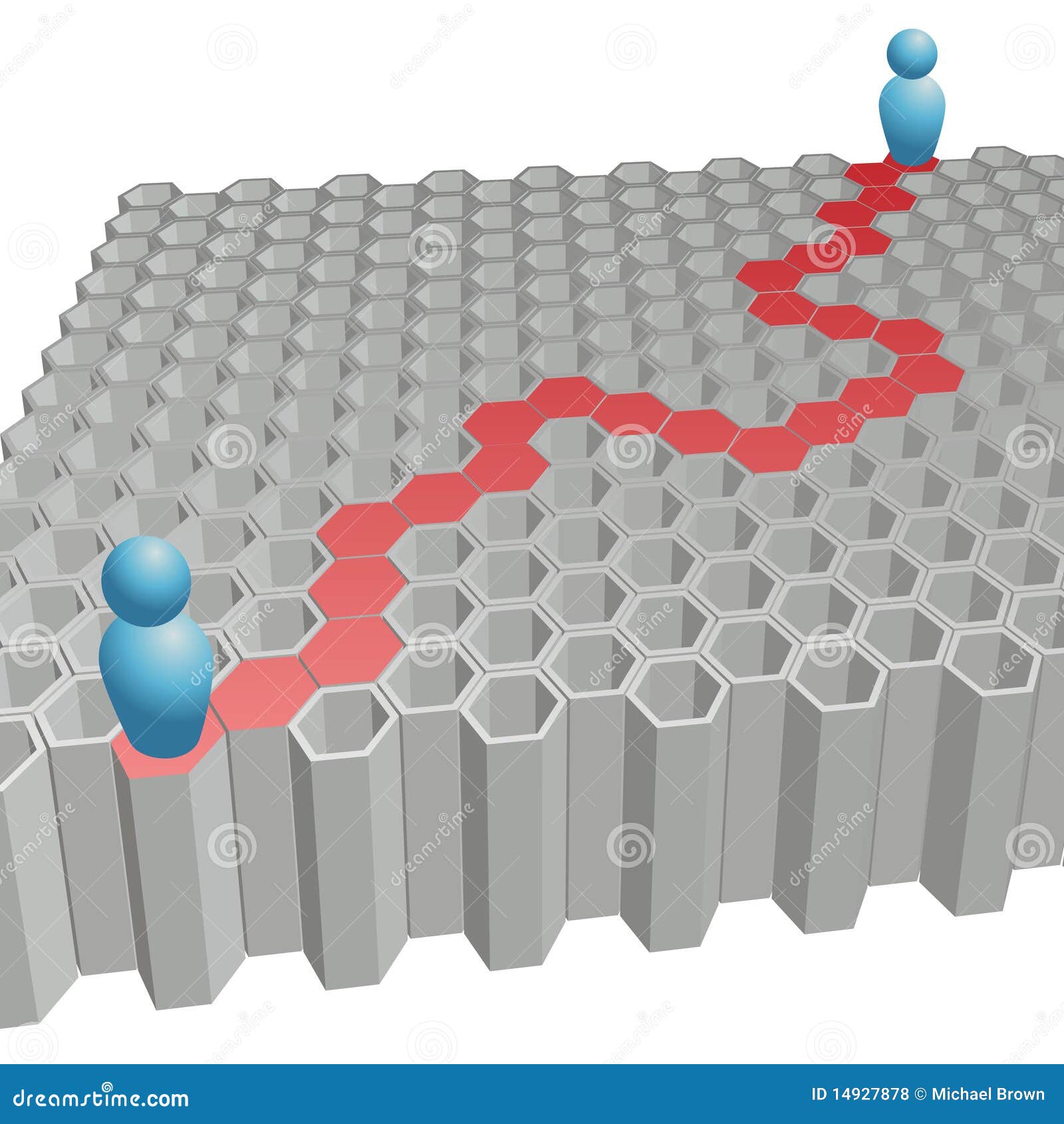 Hexagon Hex Path Infographic Cartoon Vector | CartoonDealer.com #101953359