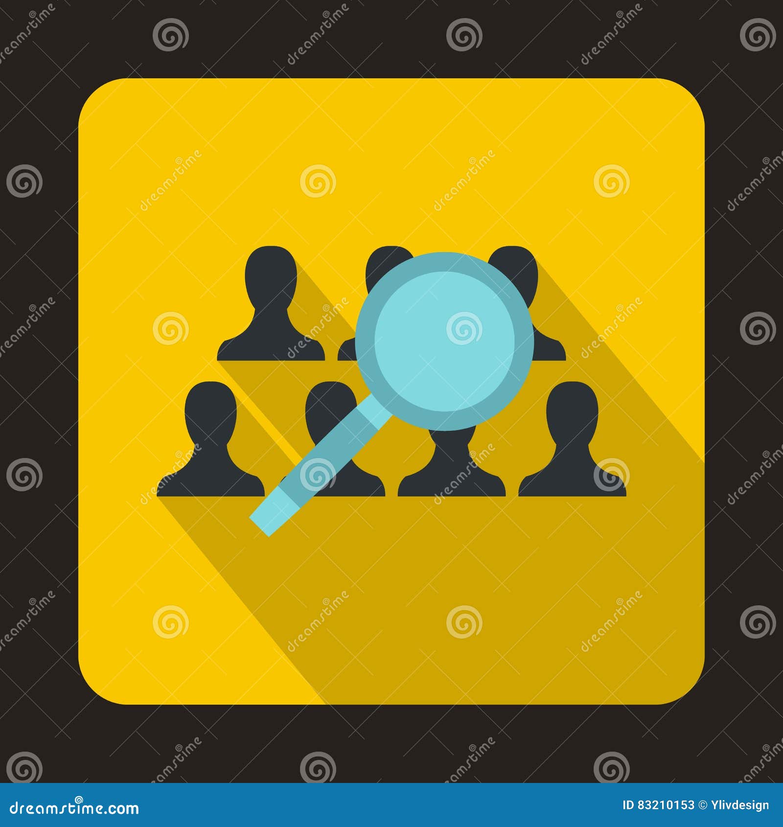 People Search Icon, Flat Style Stock Vector - Illustration of choice ...