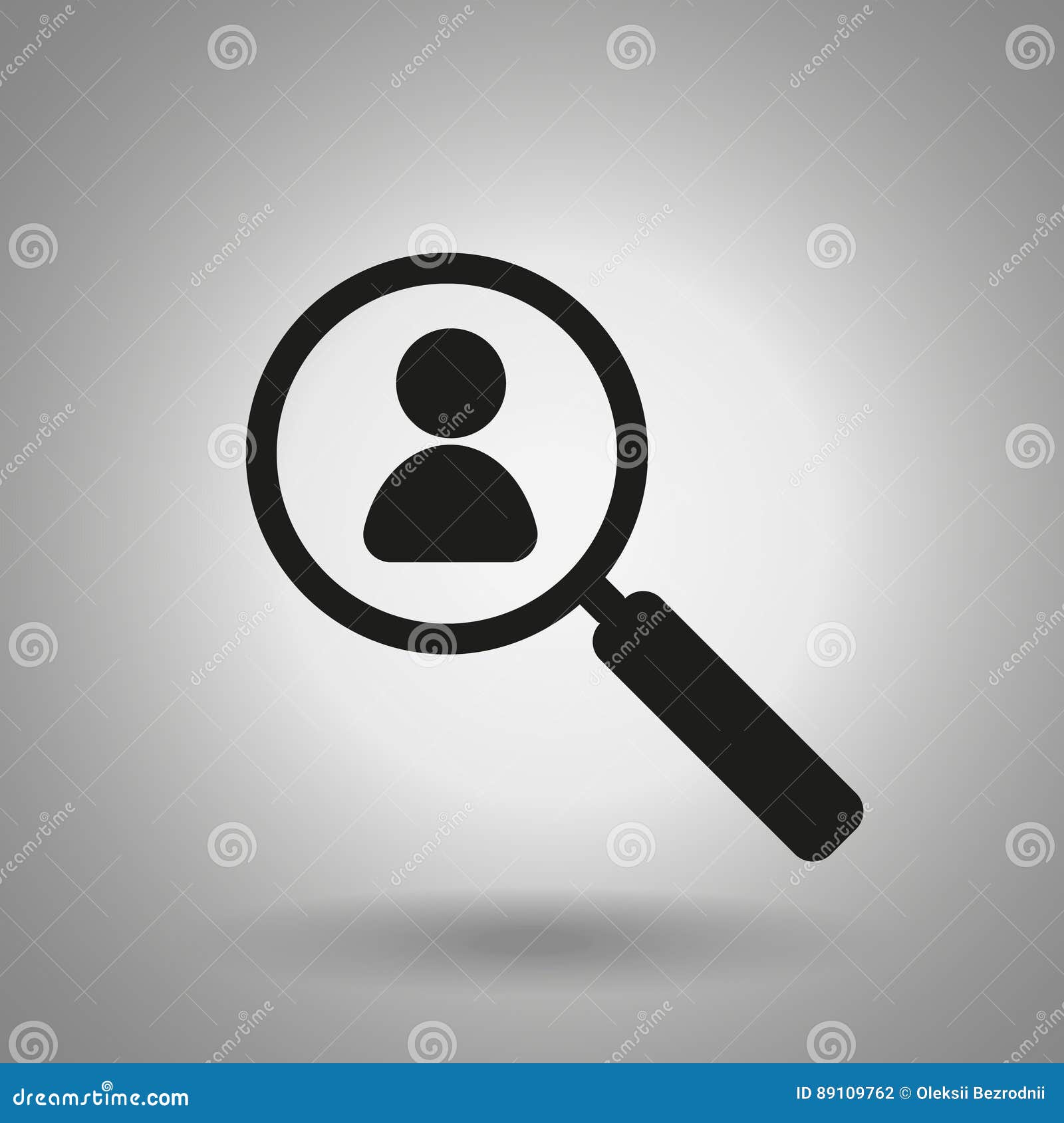 People Search Icon. Magnifier and Man Symbol Stock Vector ...