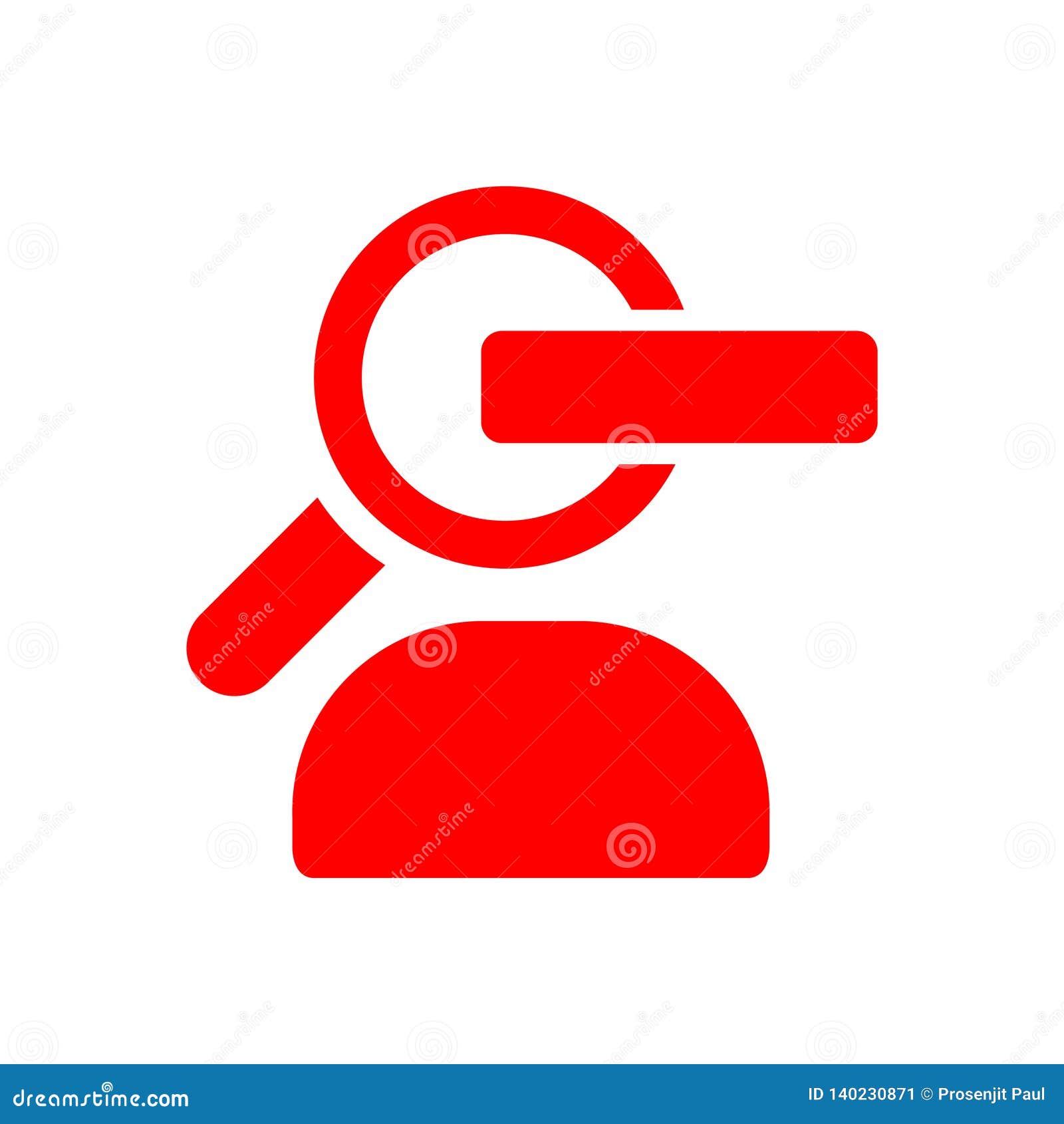 Job Search , Business Search , People Search Red Icon Stock Vector ...