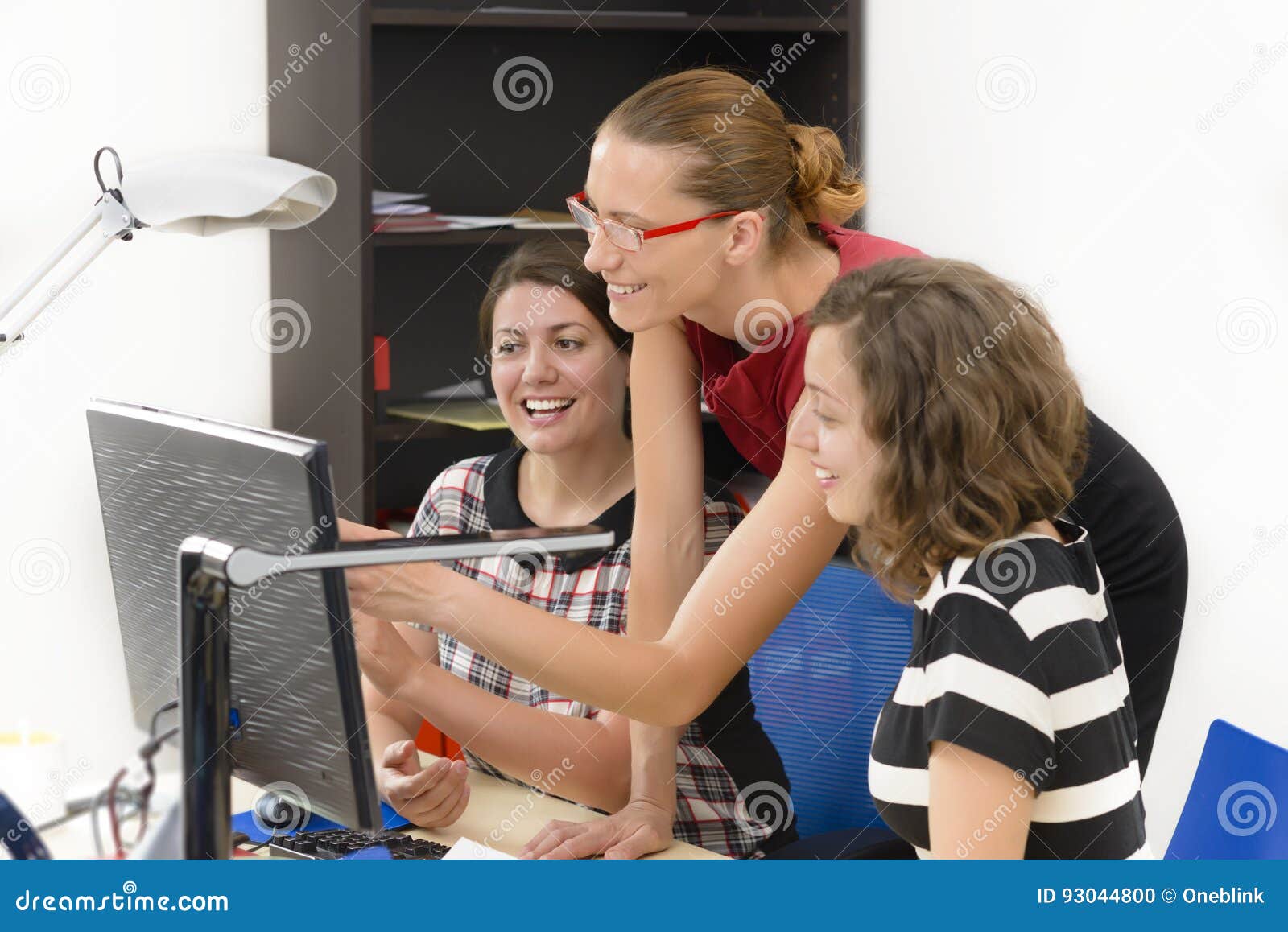 People Searching on Internet Stock Photo - Image of pointing, planning ...