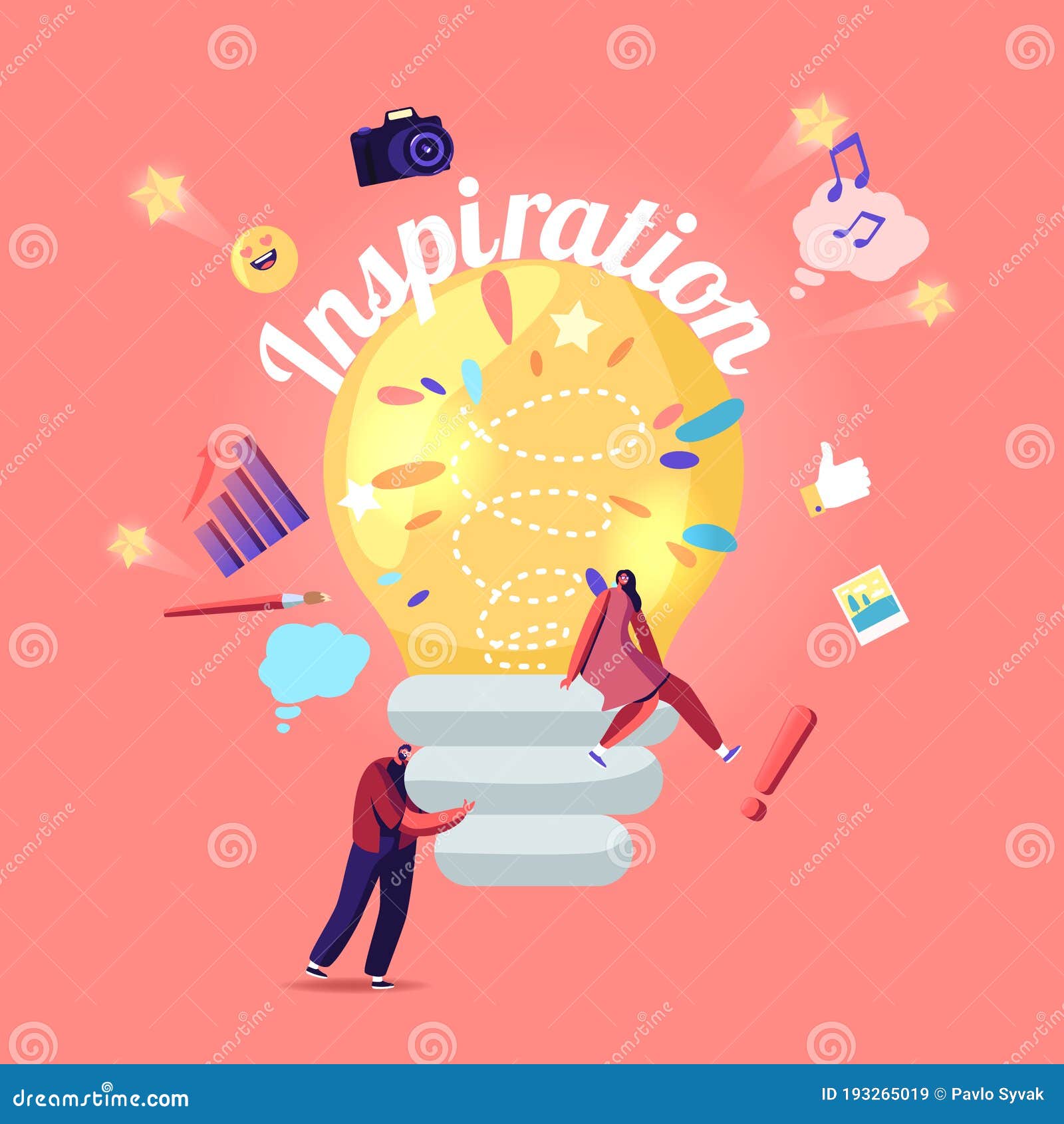 People Searching New Insights, Inspiration, Creative Idea Concept. Tiny ...