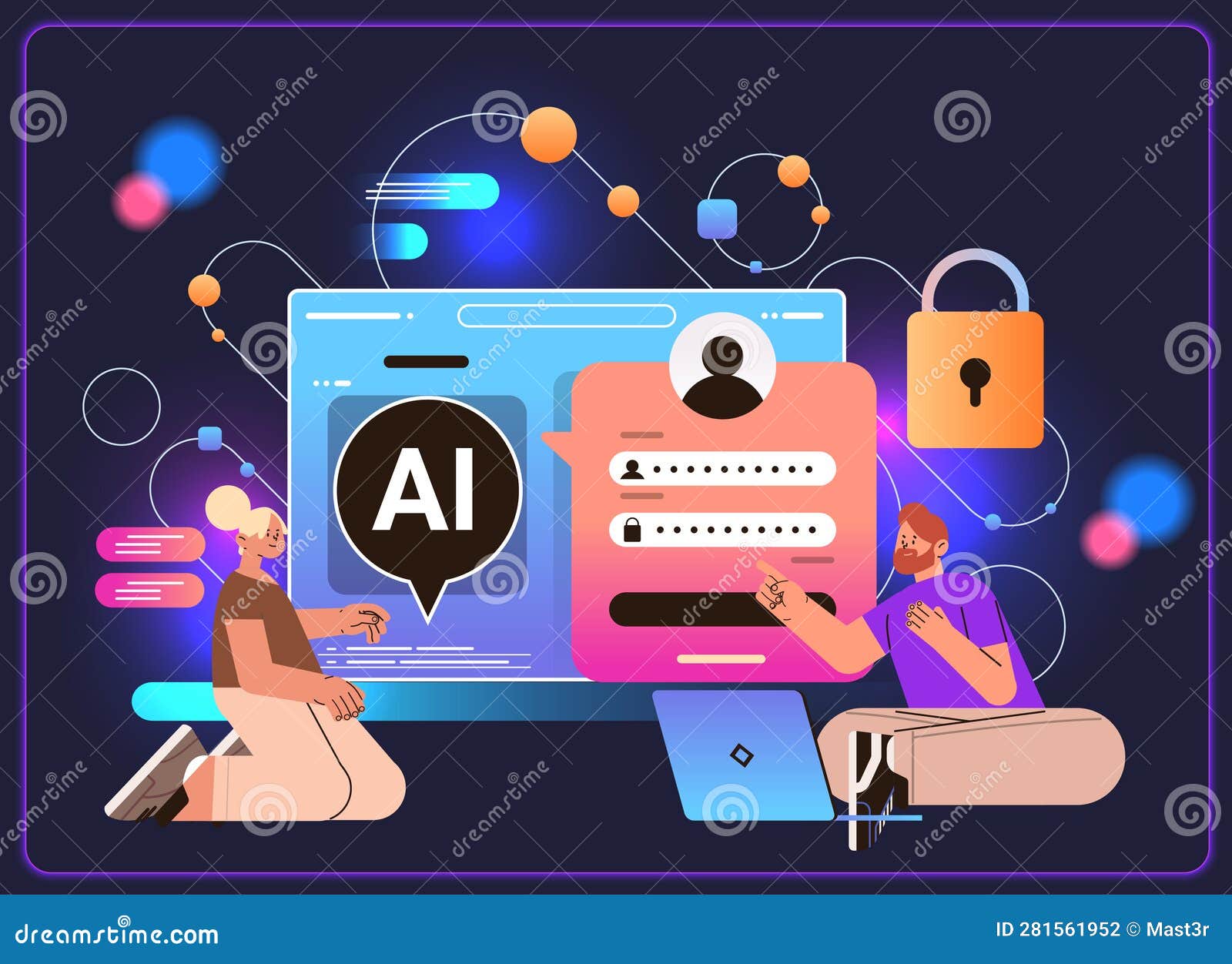 People Secure and Protecting Personal Data with Ai Bot Helper Password ...