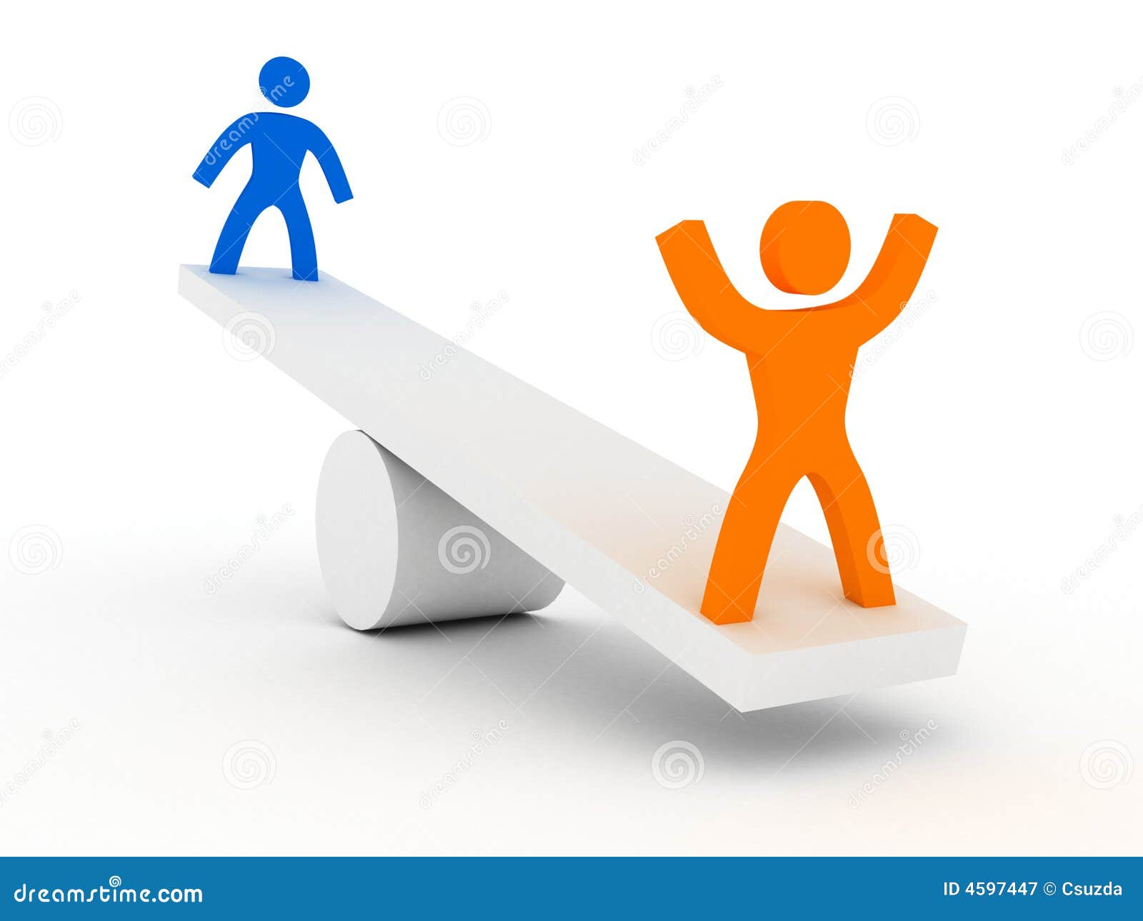 People in seesaw stock illustration. Illustration of white - 4597447