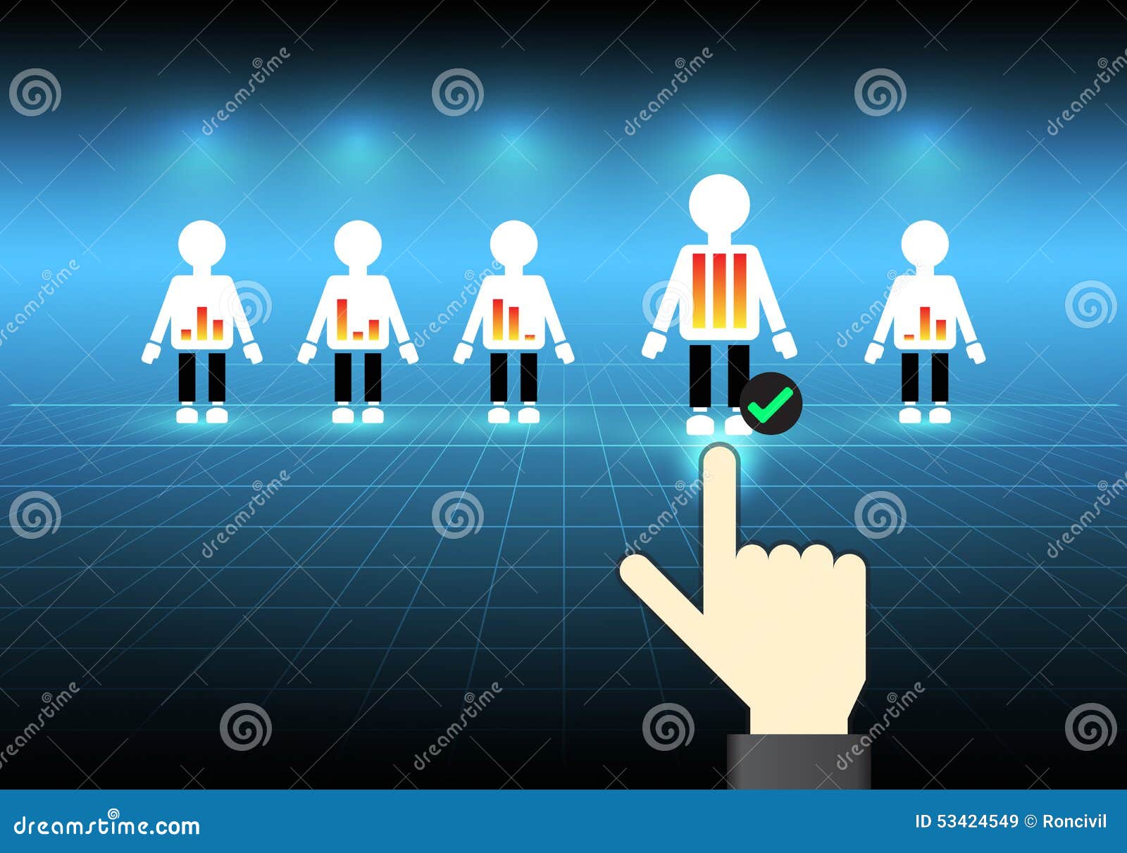 People select stock vector. Illustration of enterprise - 53424549