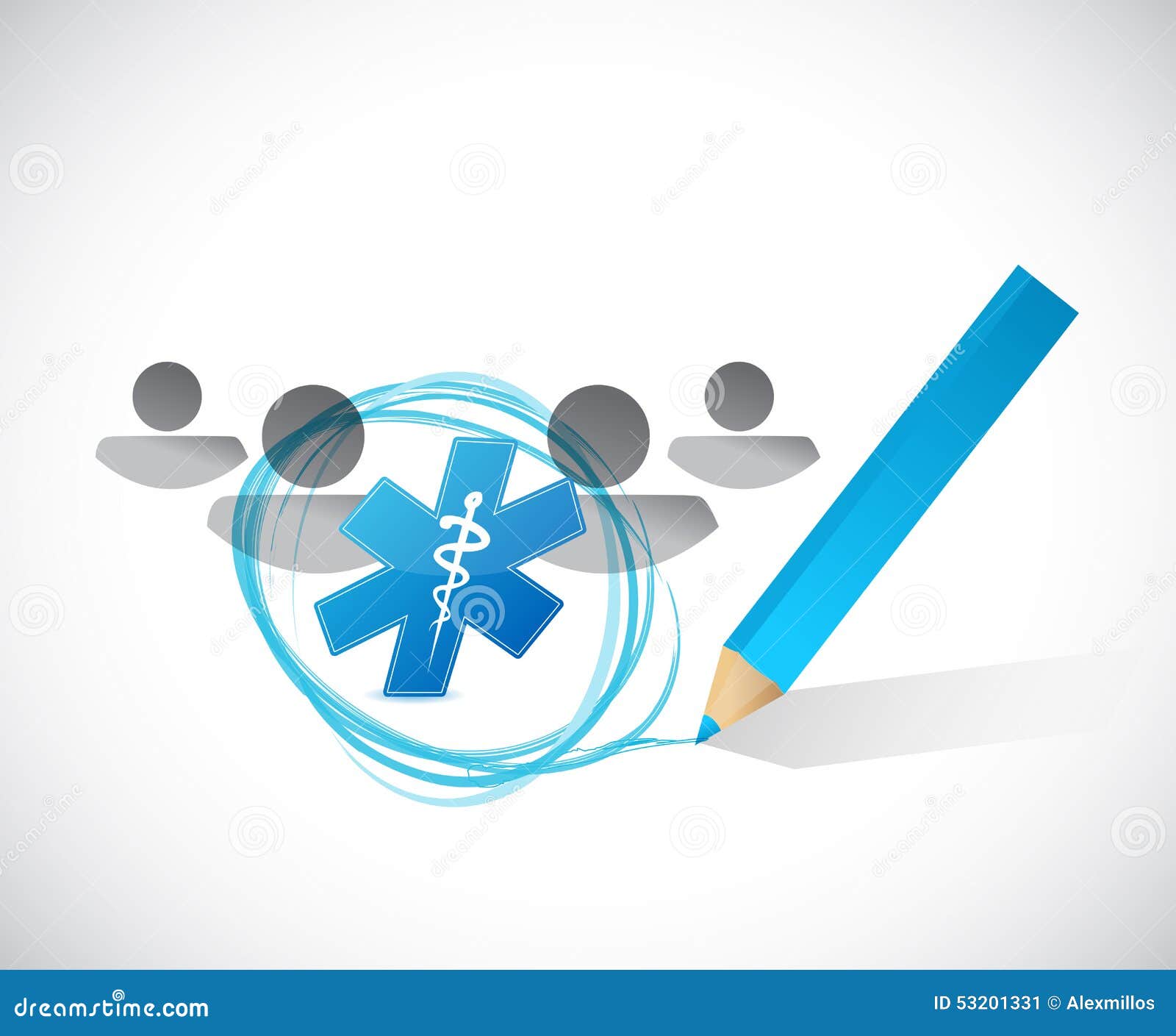 People Selection and Medical Symbol Stock Illustration - Illustration ...