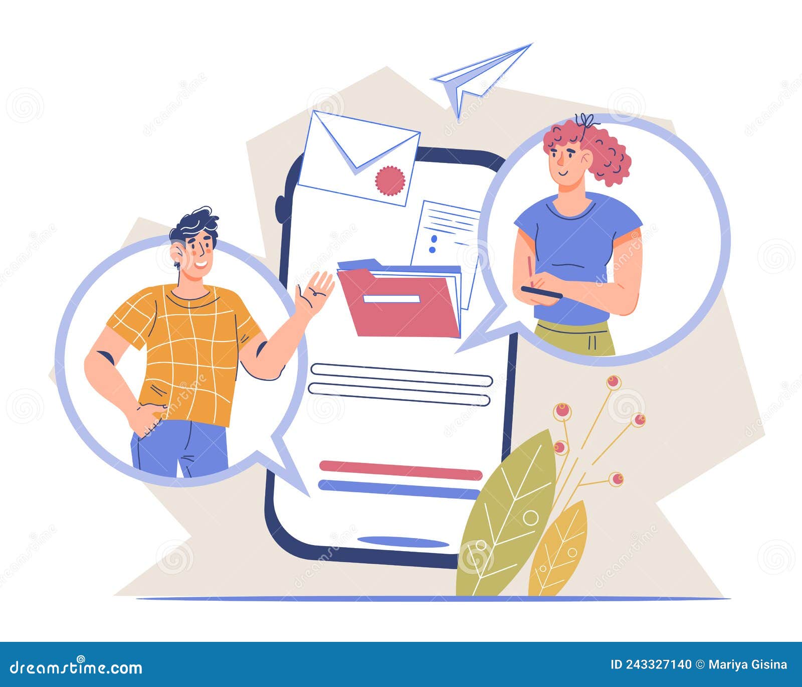 People Send Mail and Share Files and Documents Online through a Mobile ...