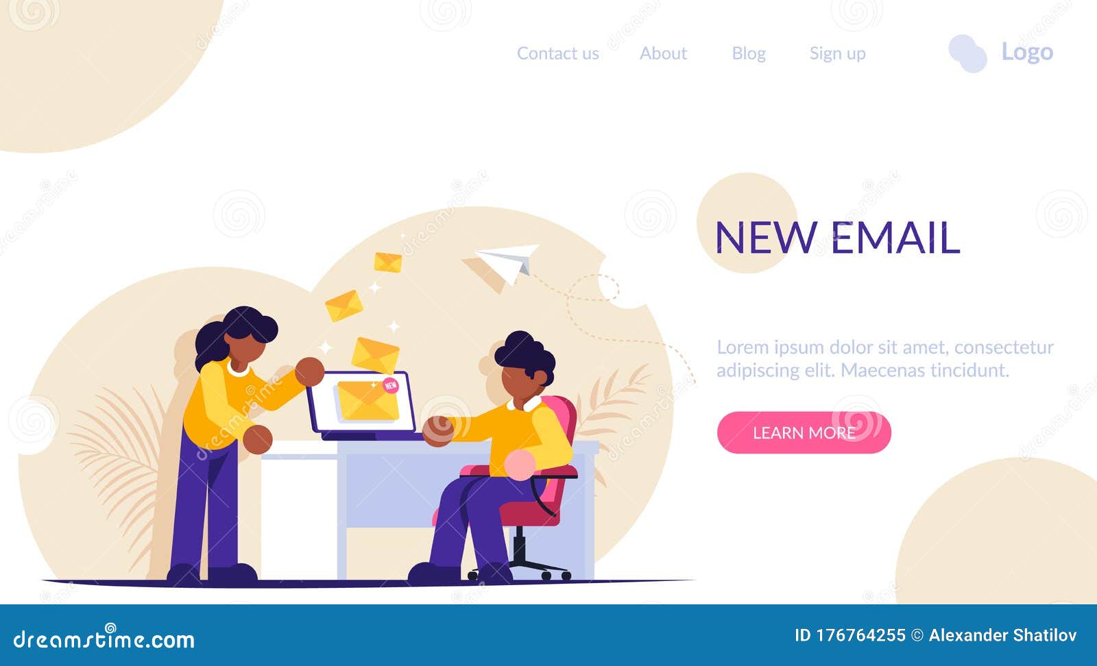 People Send or Receive a New Email. Notification on Your Computer ...