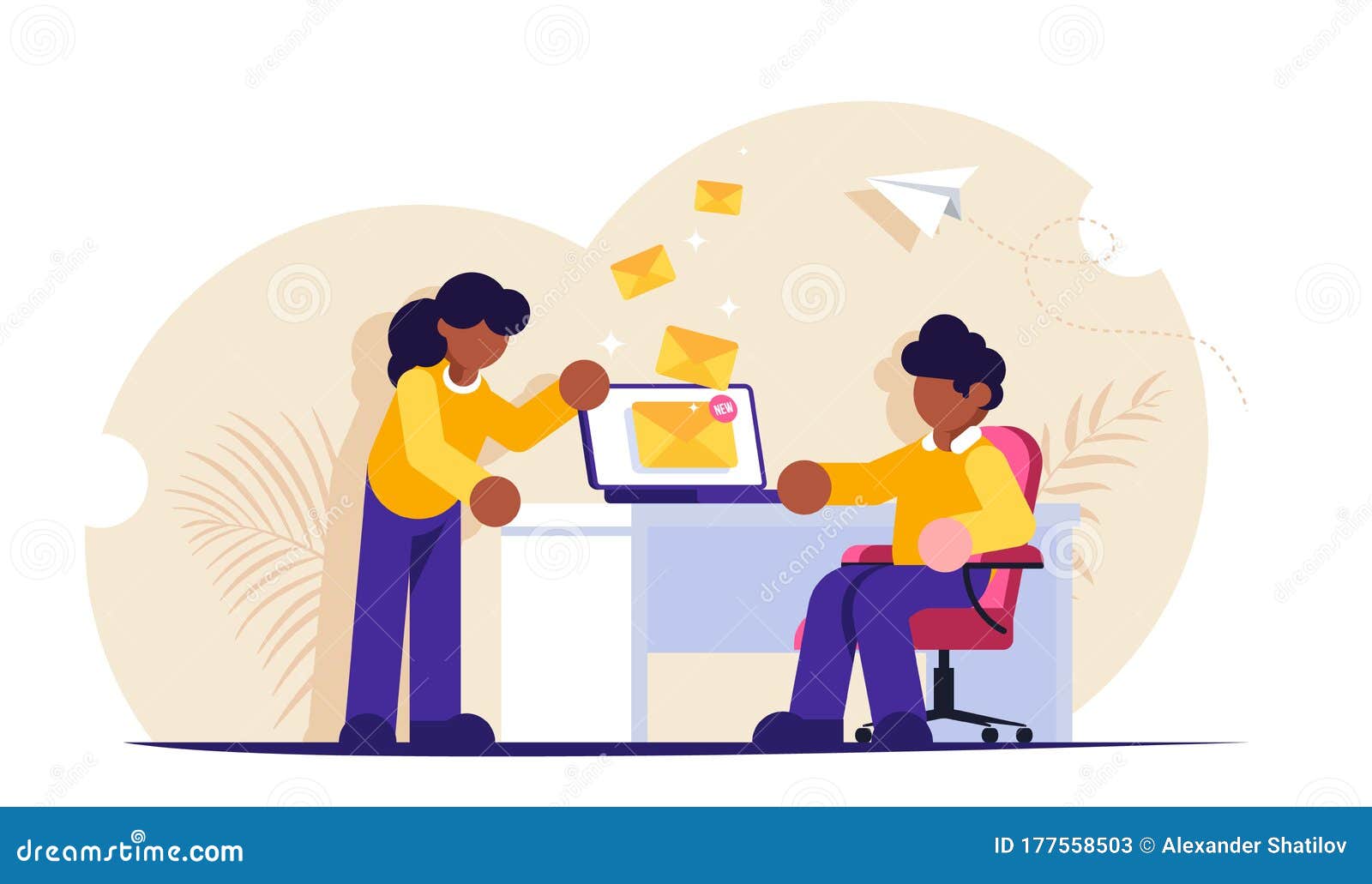 People Send or Receive a New Email. Notification on Your Computer ...